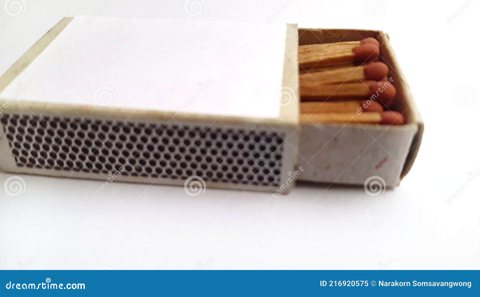 Box of Matches Isolated on White Background. Stock Image - Image of ...