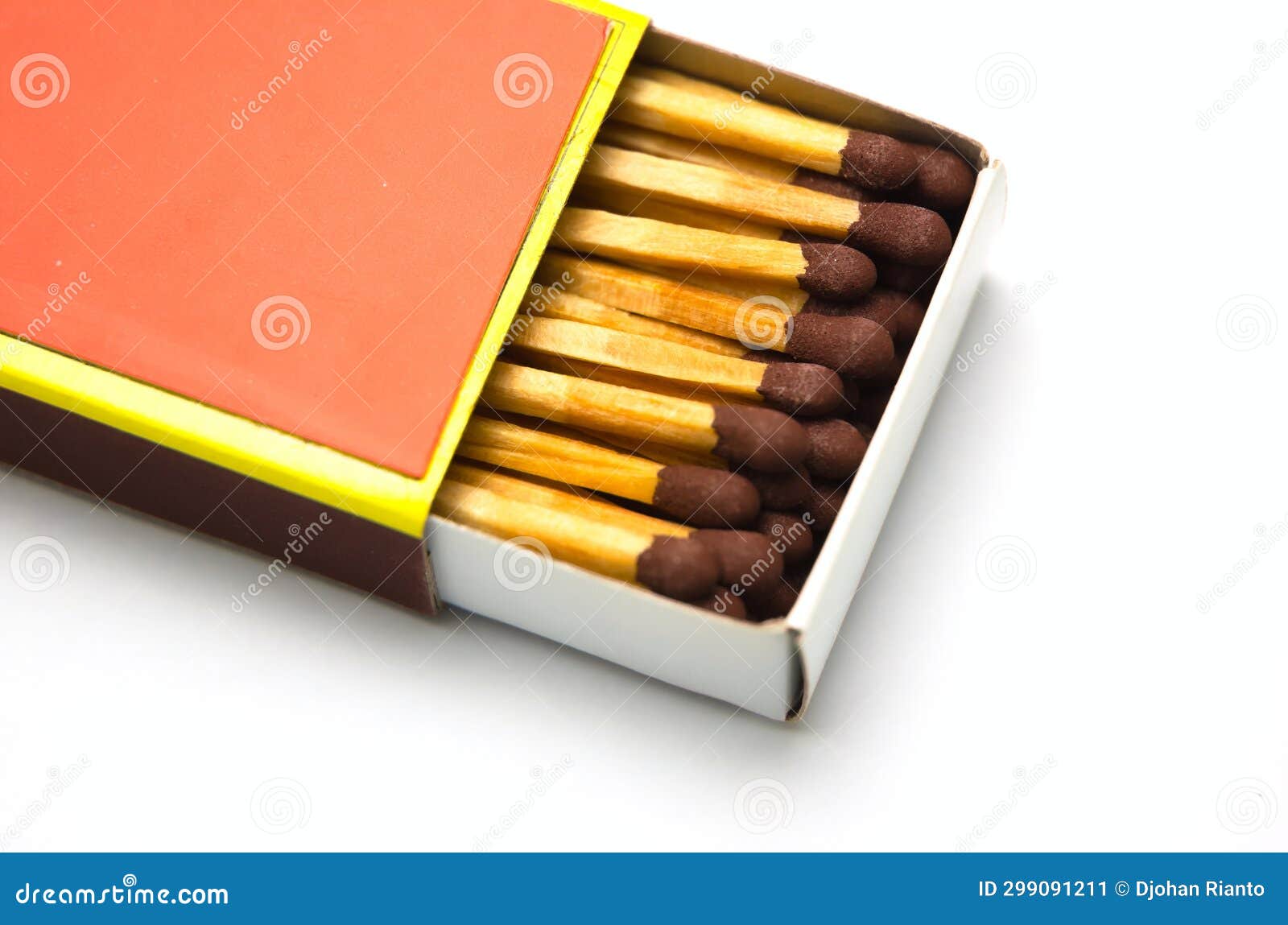 Box of Matches Isolated on White Background Stock Image - Image of work ...