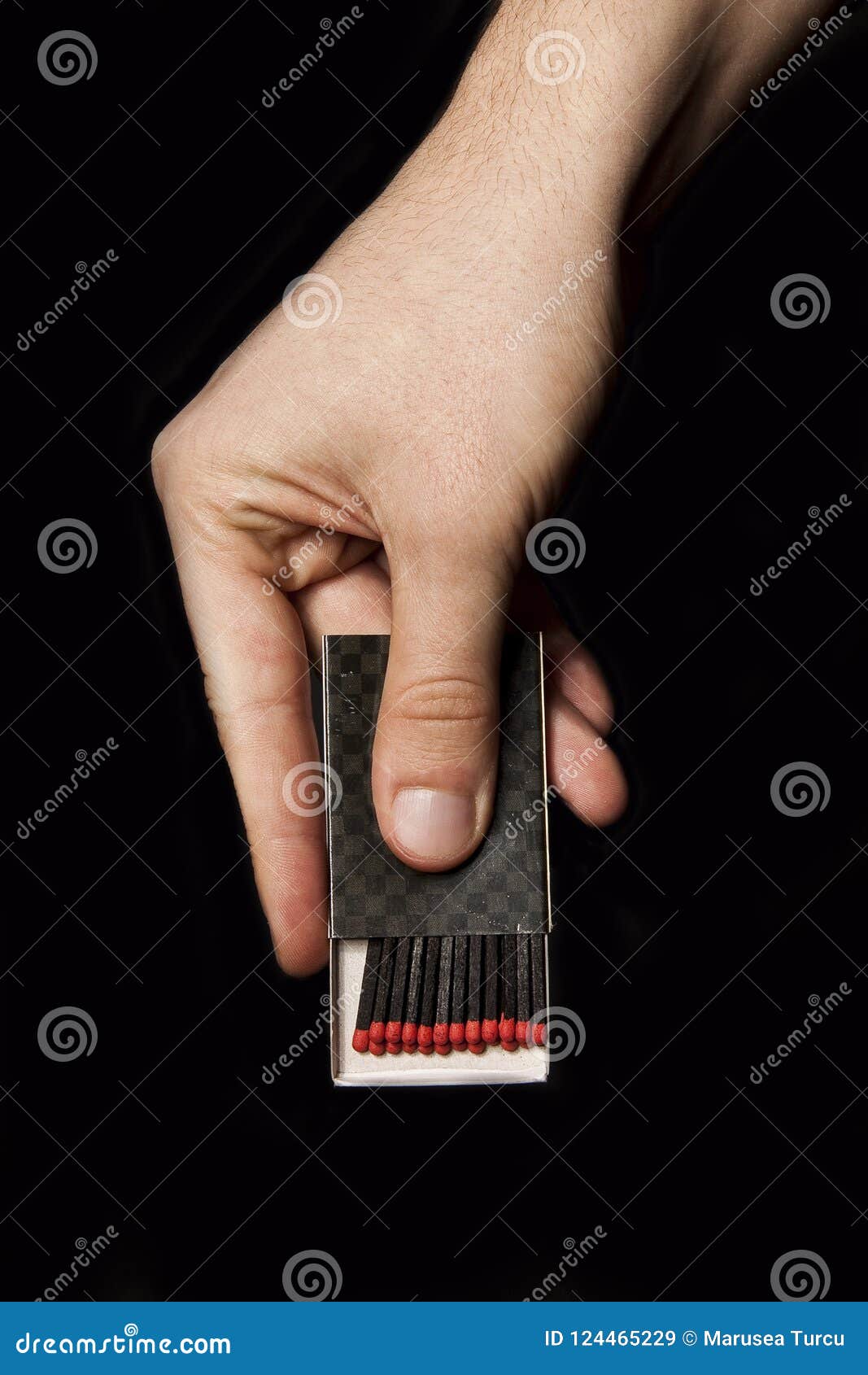 Box of Matches in the Man Hand Stock Image - Image of energy, match ...