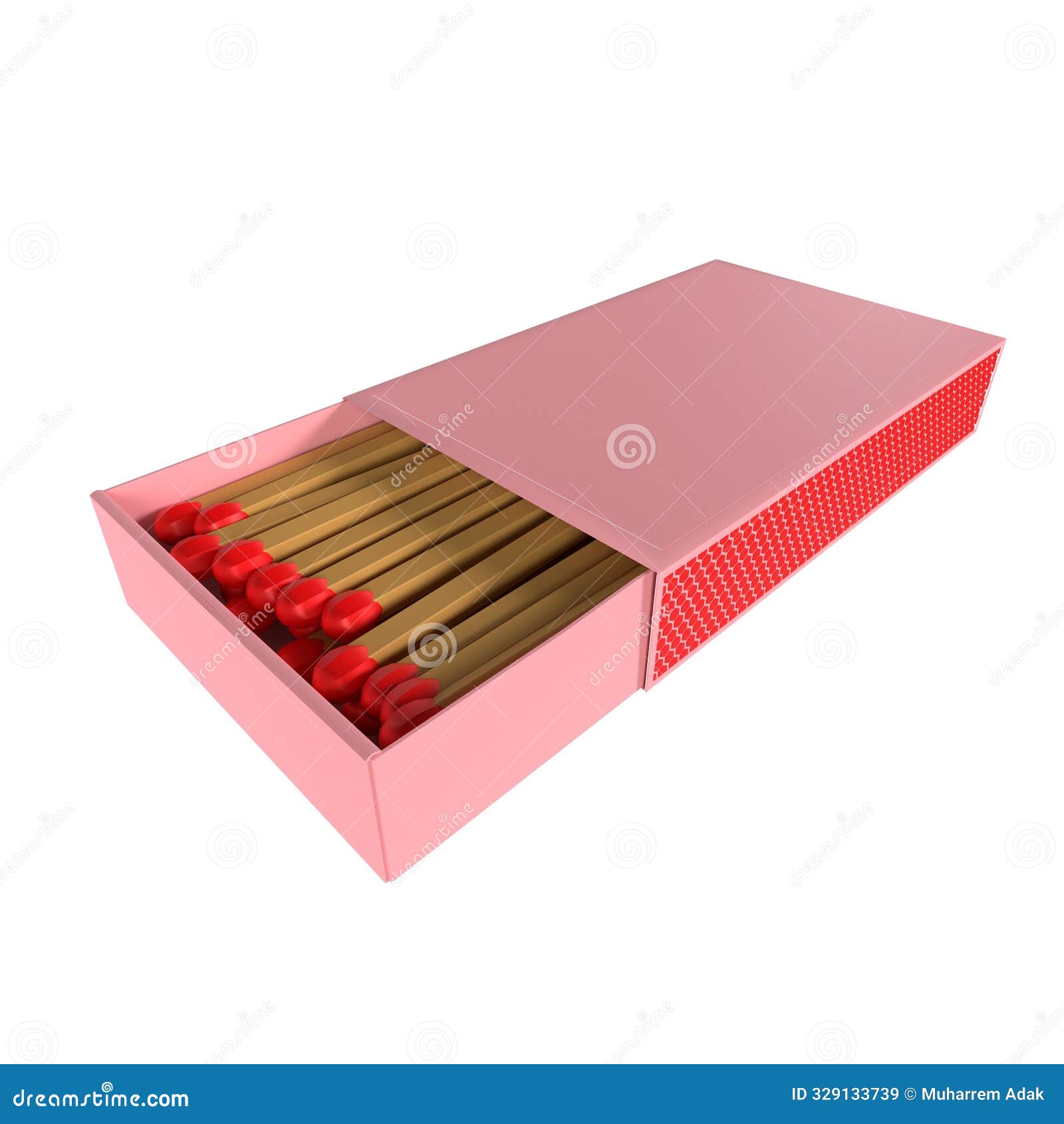 A Box of Matches with a Red and White Border Stock Illustration ...