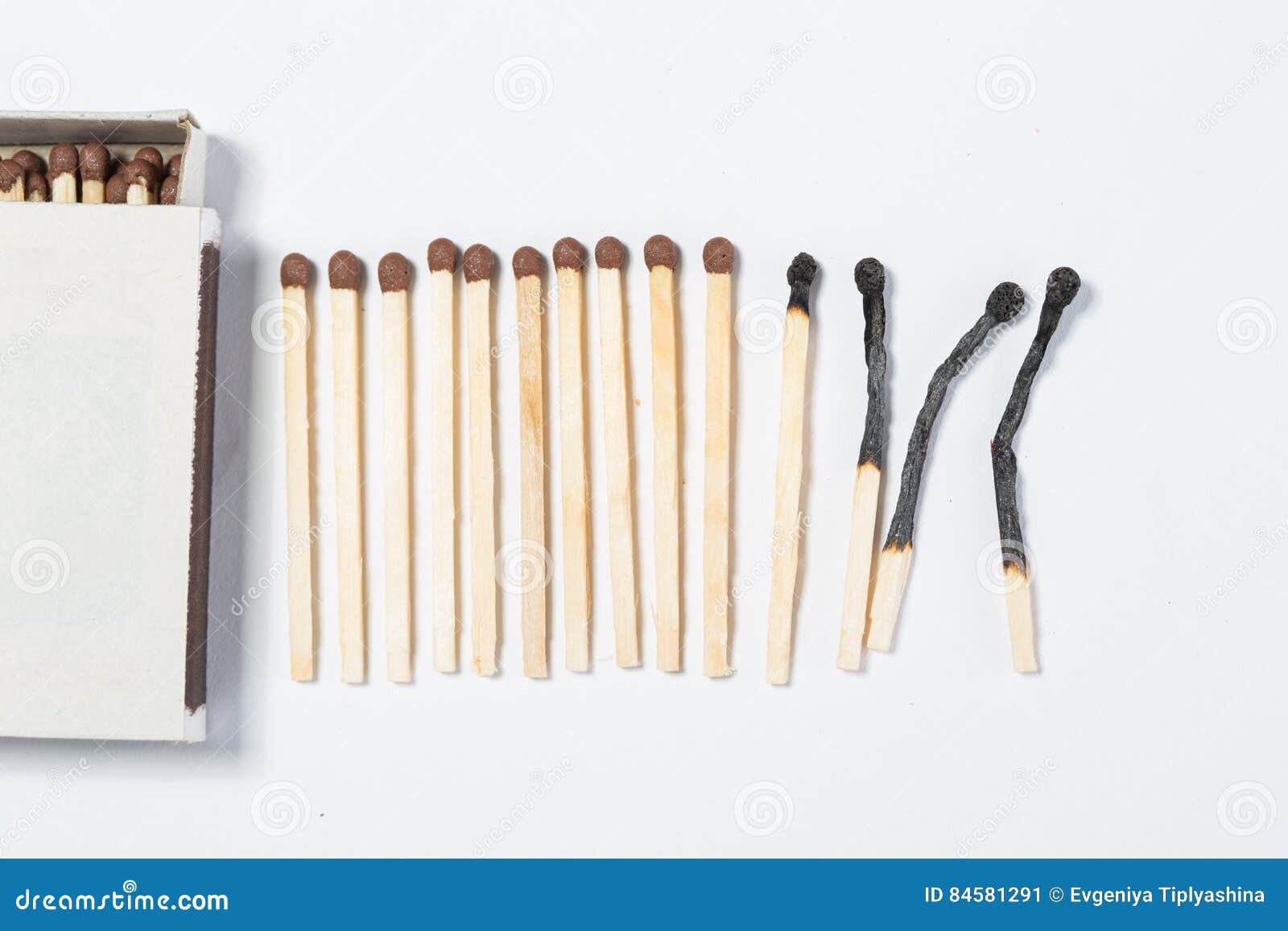 Box of matches on a white stock image. Image of blank - 84581291