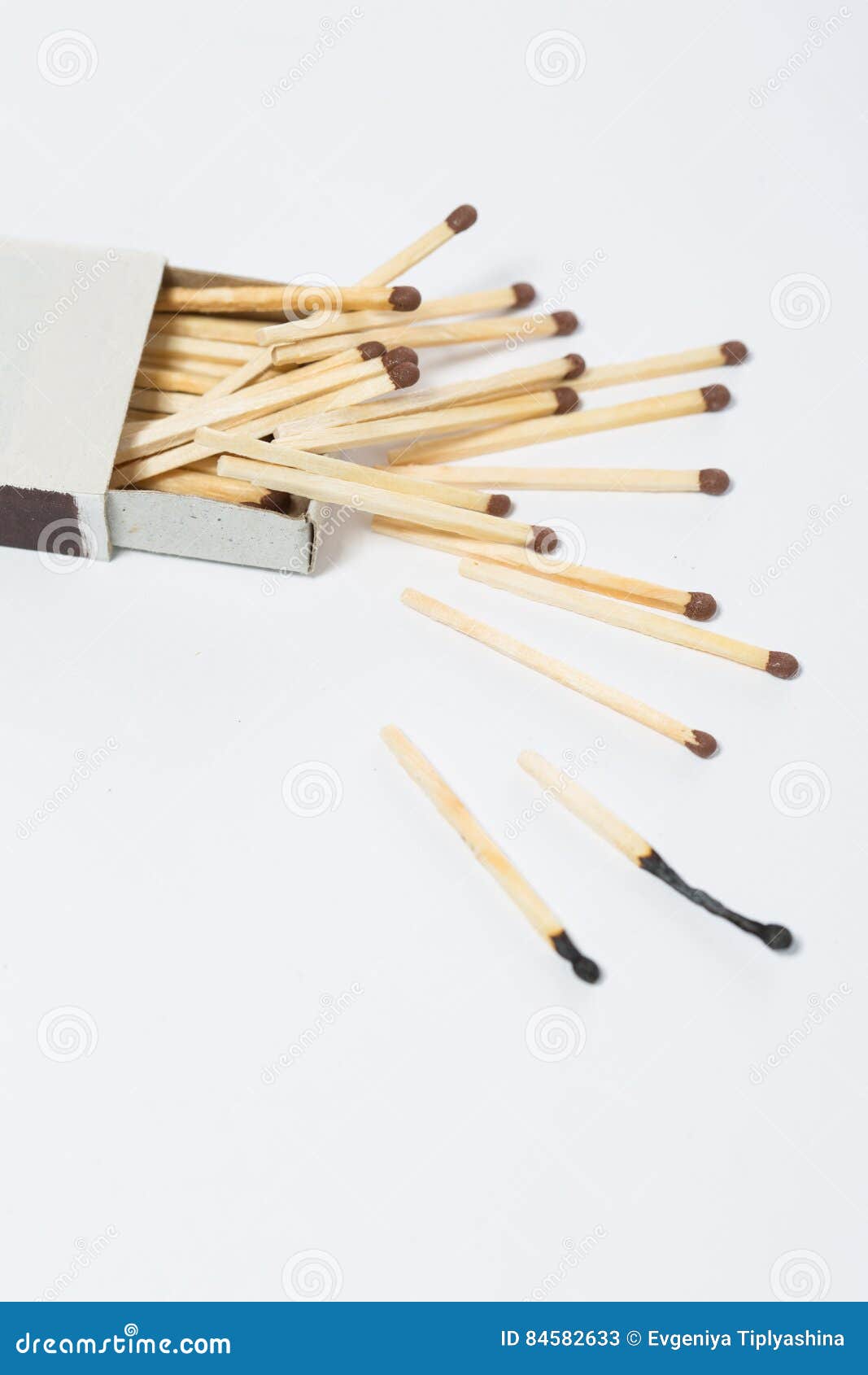 Box of matches on a white stock image. Image of close - 84582633