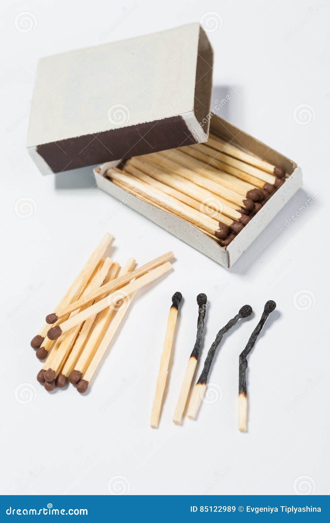 Box of matches on a white stock image. Image of dangerous - 85122989
