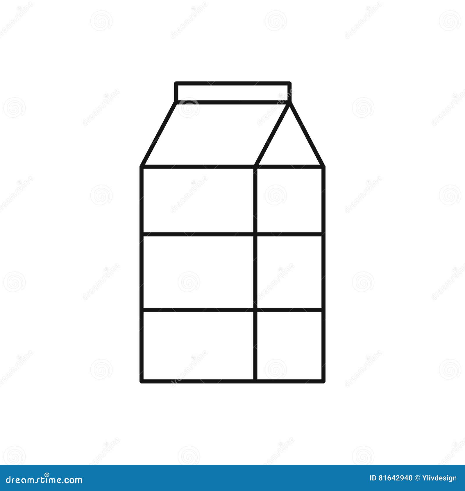 Box of Milk Icon, Outline Style Stock Vector - Illustration of milk ...