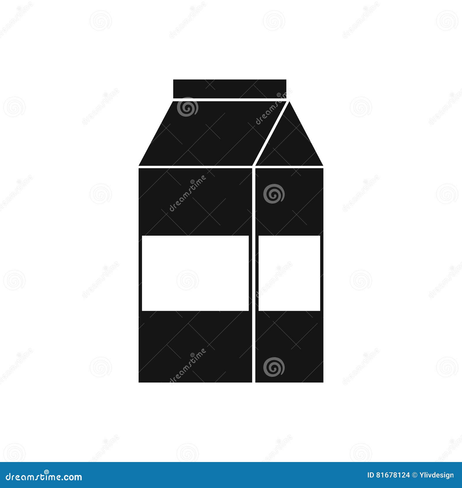 Box of Milk Icon, Simple Style Stock Vector - Illustration of ...