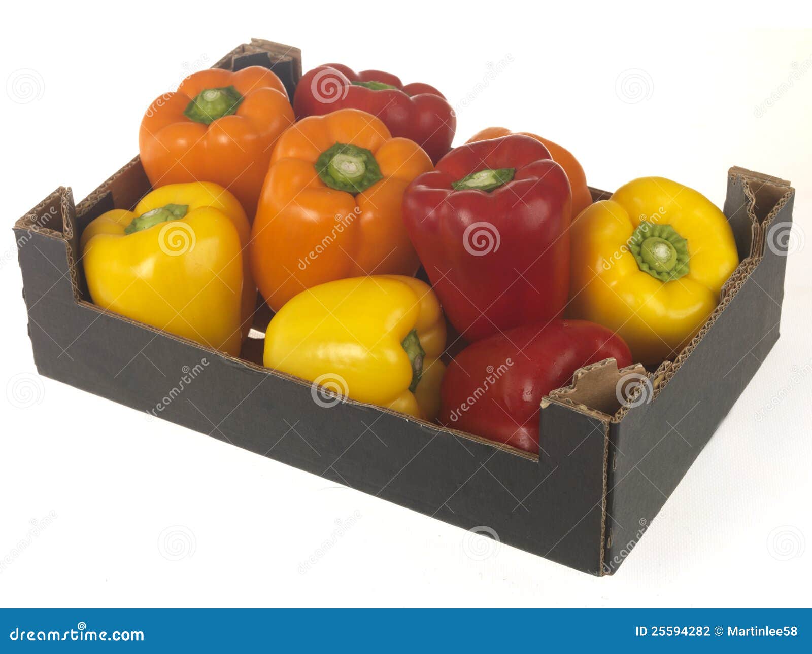 Box of Mixed Peppers stock photo. Image of healthy, orange - 25594282
