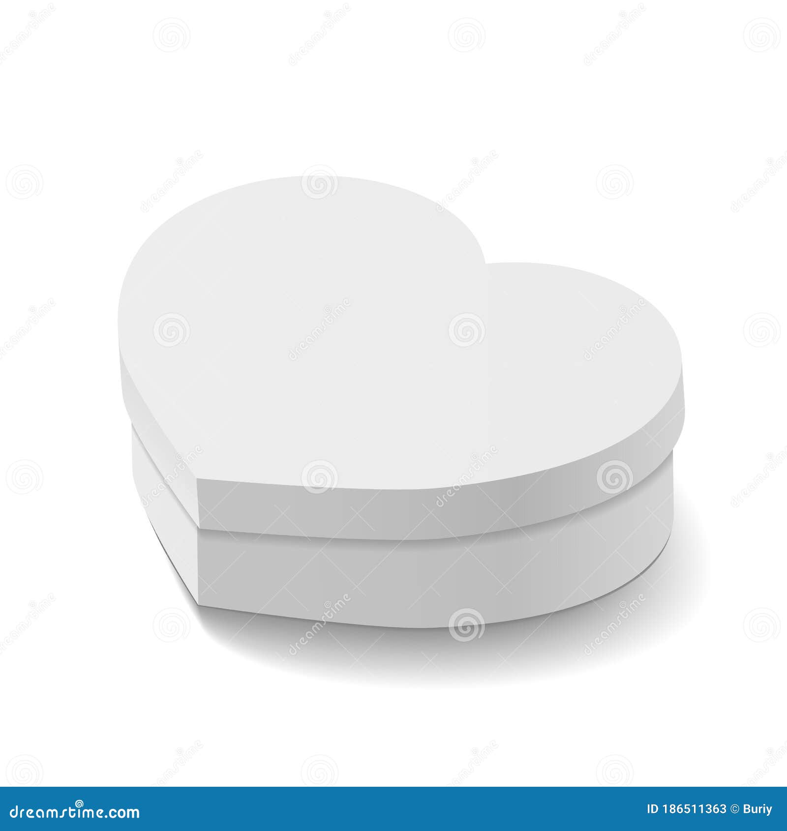 Box Mockup Love Heart Shape Stock Vector - Illustration of object ...