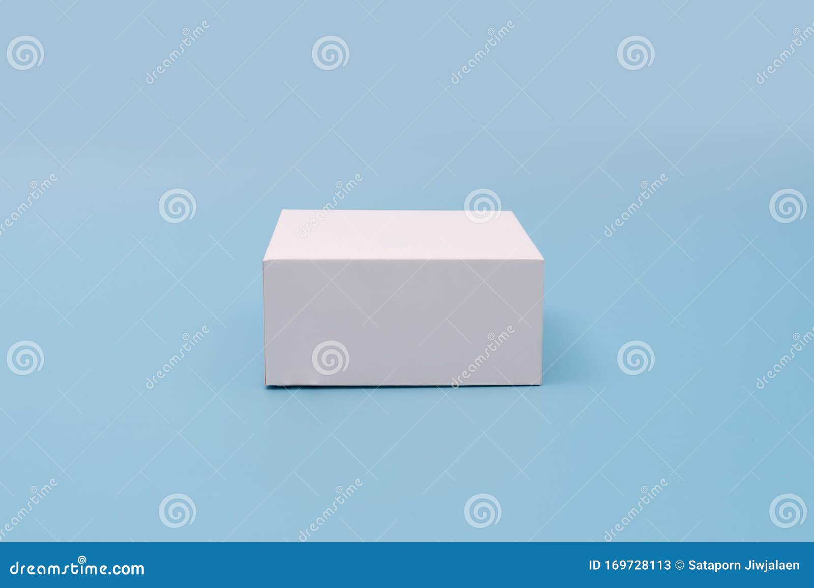 Box mockup set on blue stock image. Image of design - 169728113