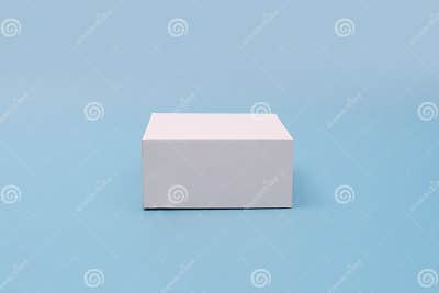 Box mockup set on blue stock image. Image of design - 169728113