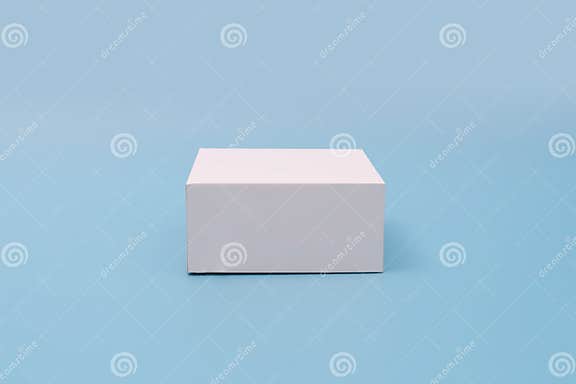 Box mockup set on blue stock image. Image of design - 169728113