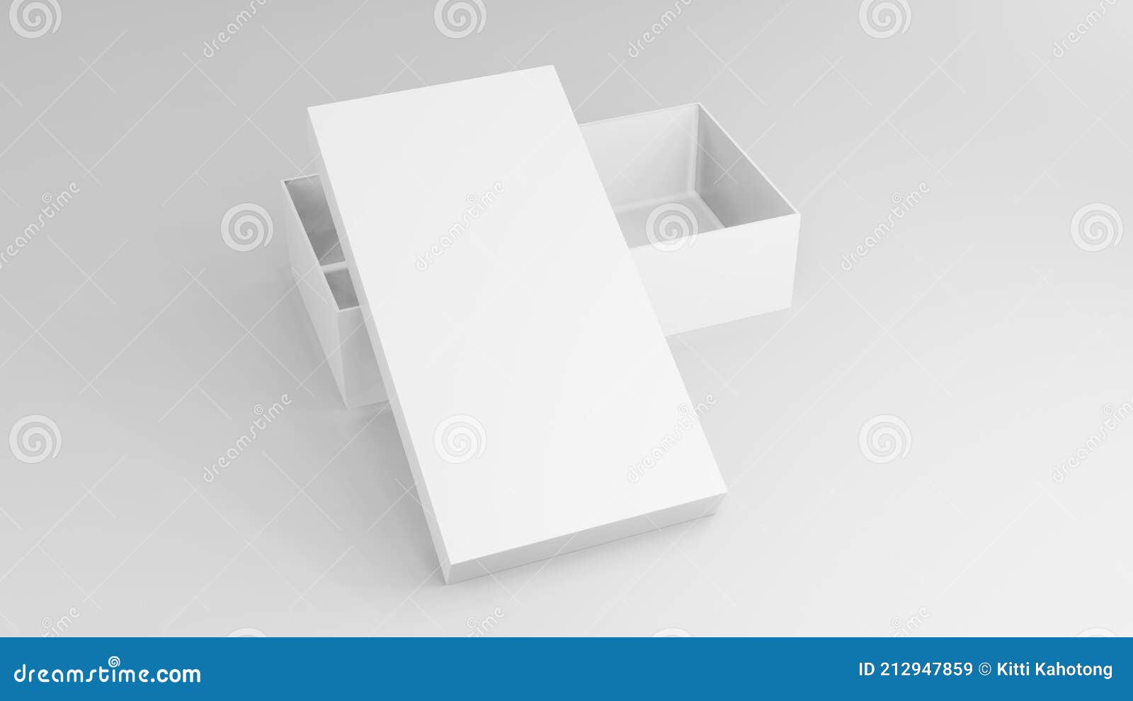 Box Mockups Blank Packaging Box 3d Rendering Stock Illustration ...