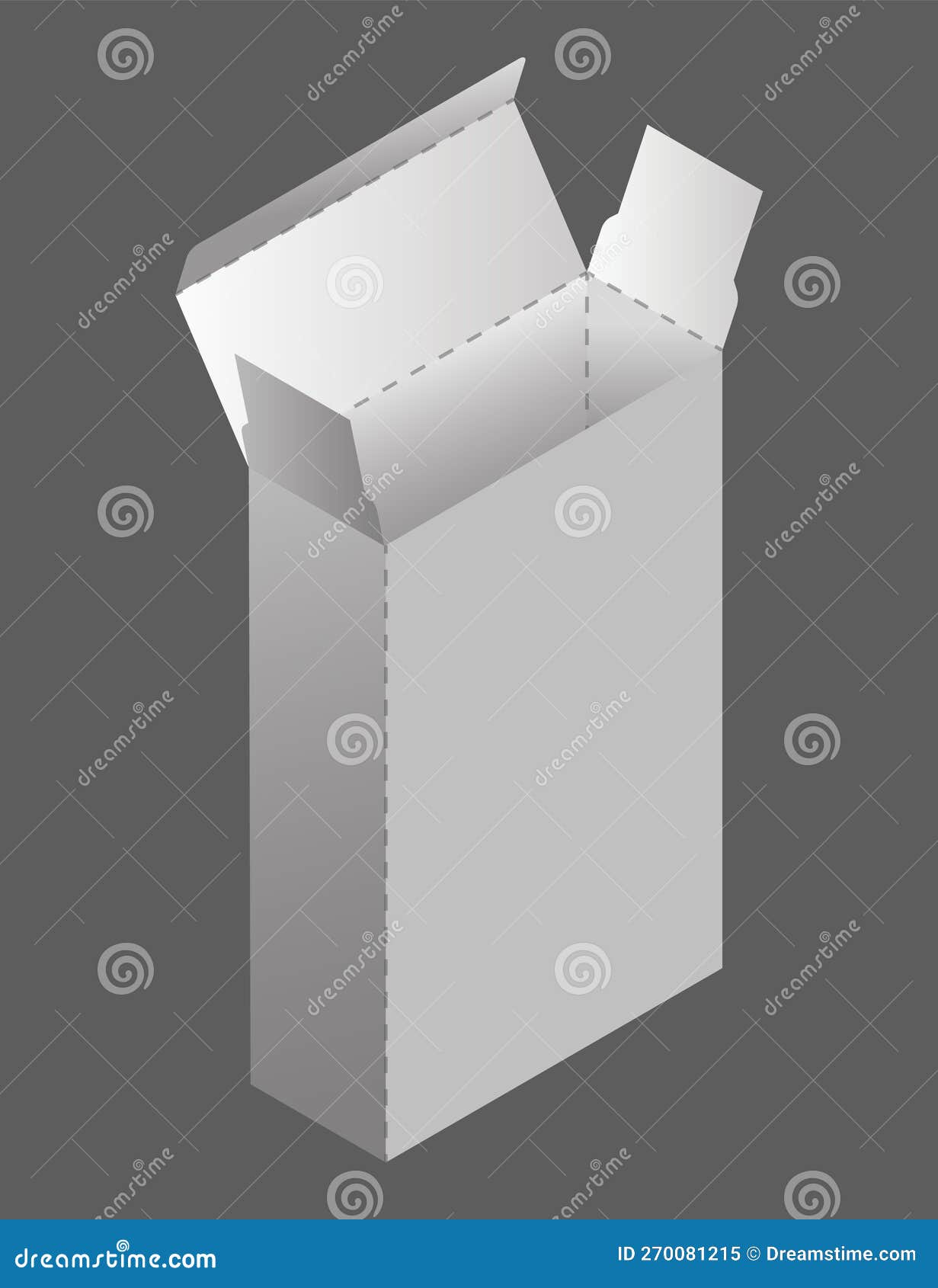Box Model. Package Template Layout for New Design. Paper Rectangular ...
