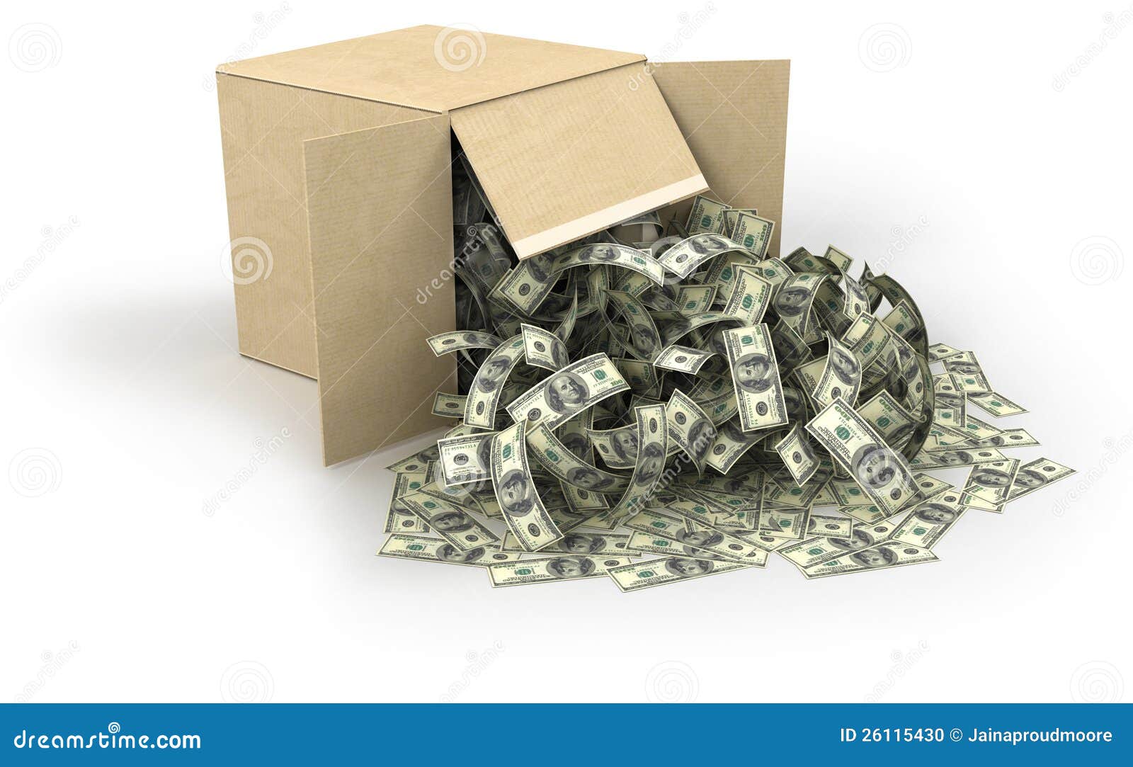 Box of money stock photo. Image of finance, three, strength - 26115430