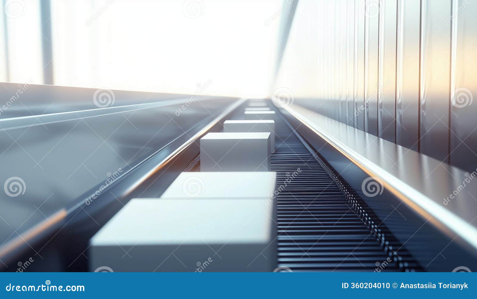Box Movement on Conveyor Belt Stock Photo - Image of delivery, graphics ...