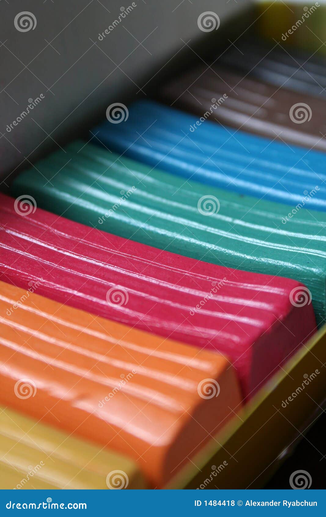 Box with Multi-coloured Plasticine Stock Photo - Image of elementary ...
