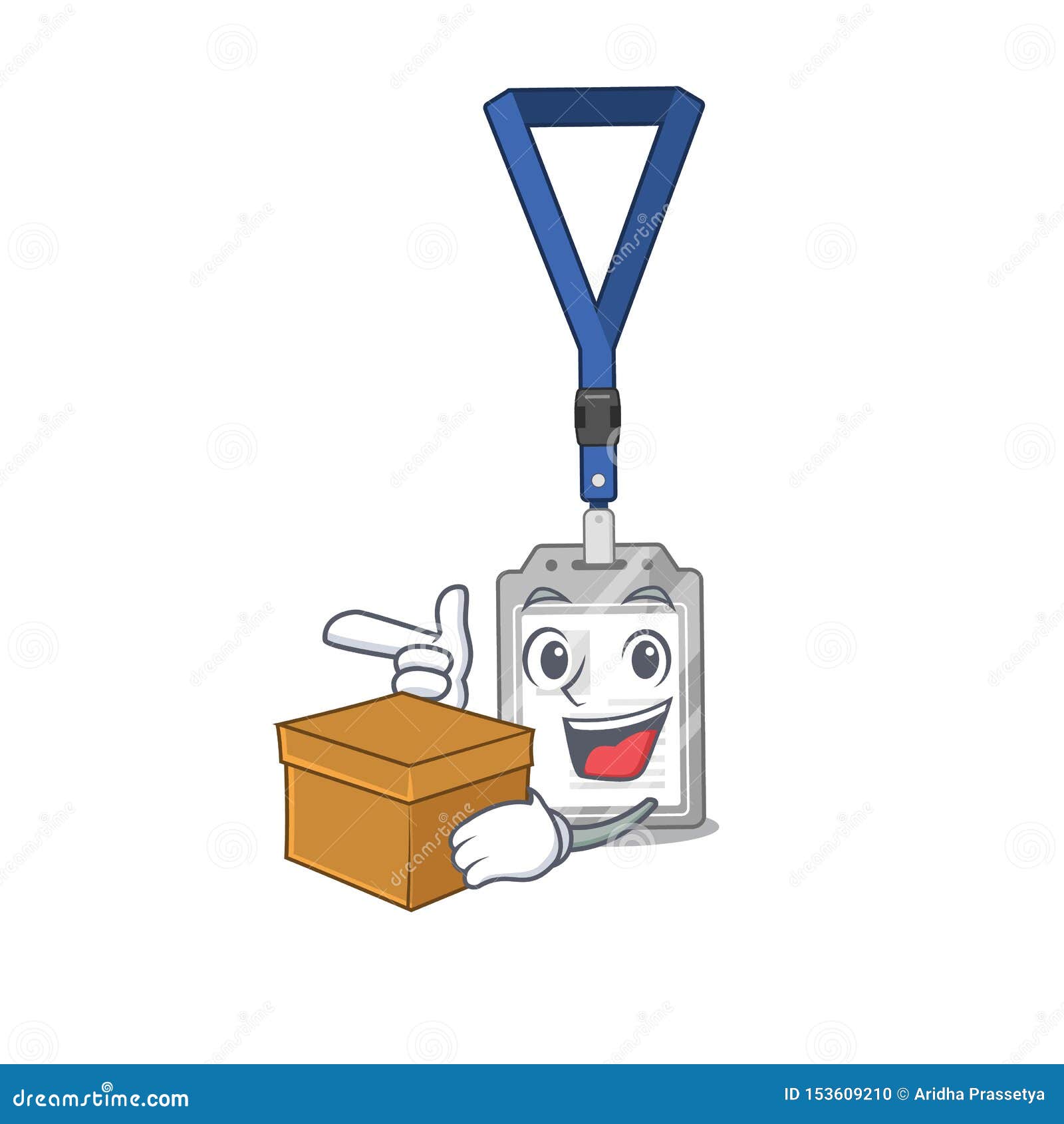 With Box Name Tag on the Mascot Table Stock Vector - Illustration of ...