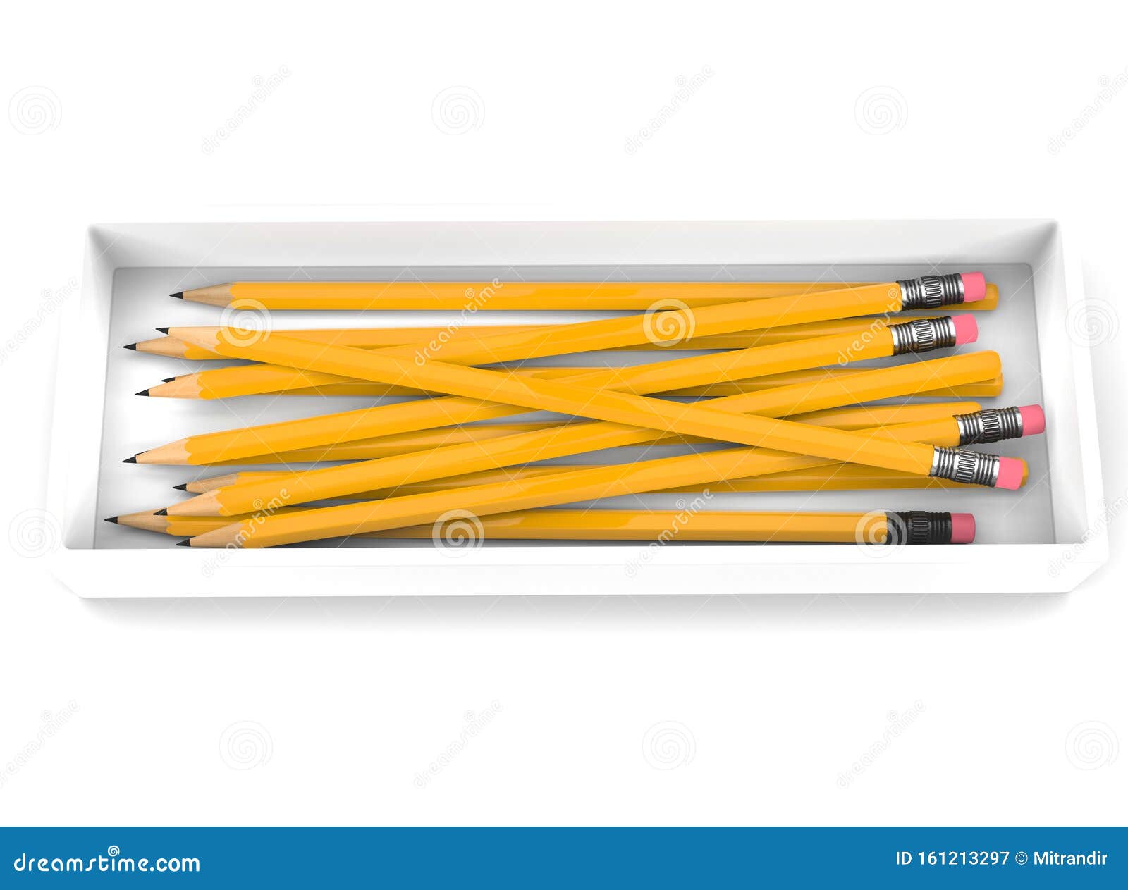 Box of Normal Yellow Graphite Pencils Stock Image - Image of sharp ...
