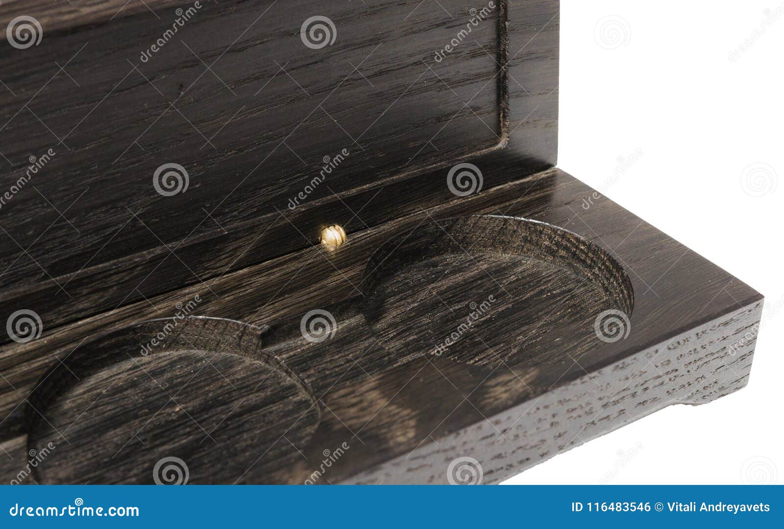 Box of Oak for Coins on a White Background Stock Photo - Image of ...