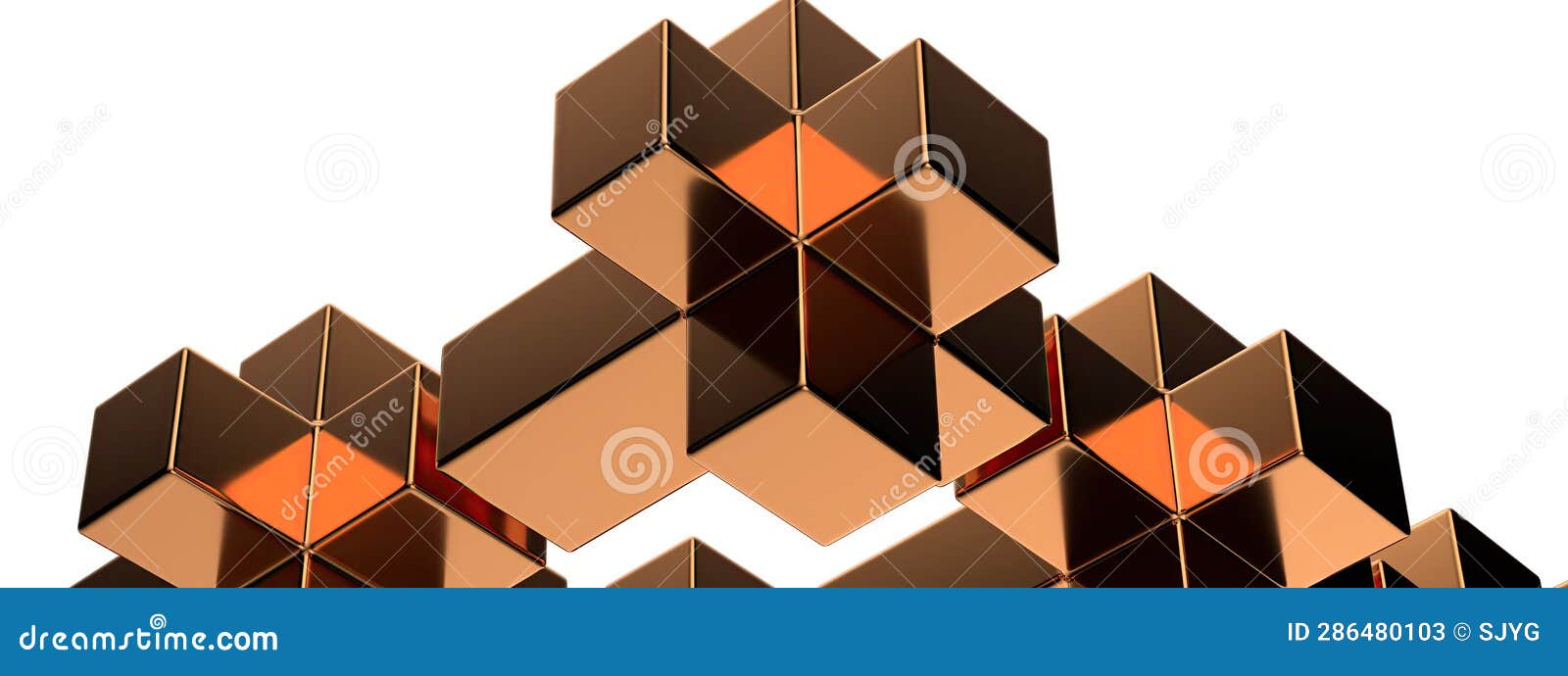 Box Object Like a Structure Bronze Metallic Elegant and Modern 3D ...