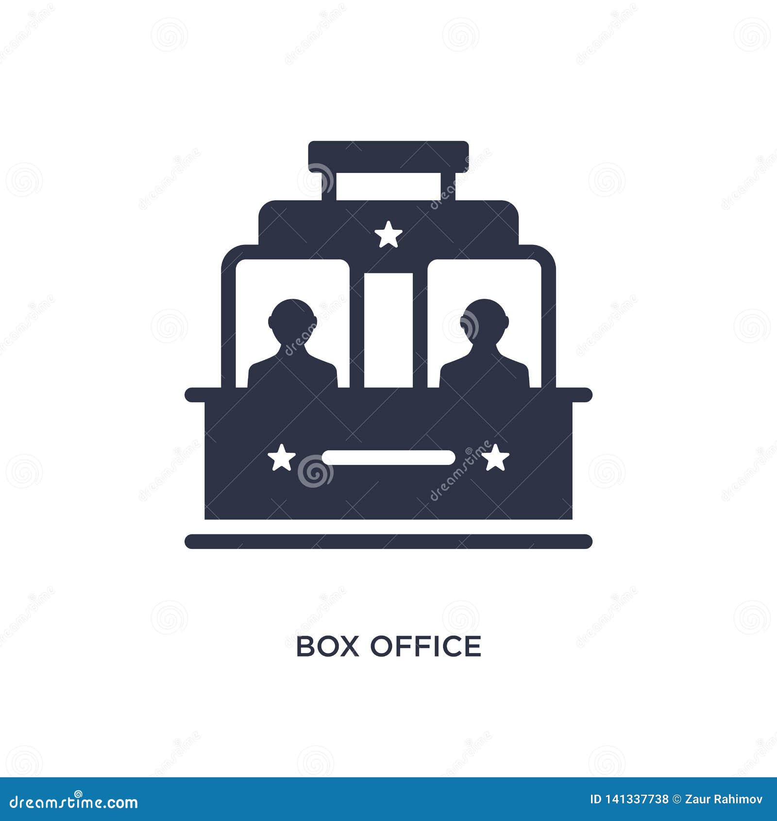 Box Office Icon on White Background. Simple Element Illustration from ...