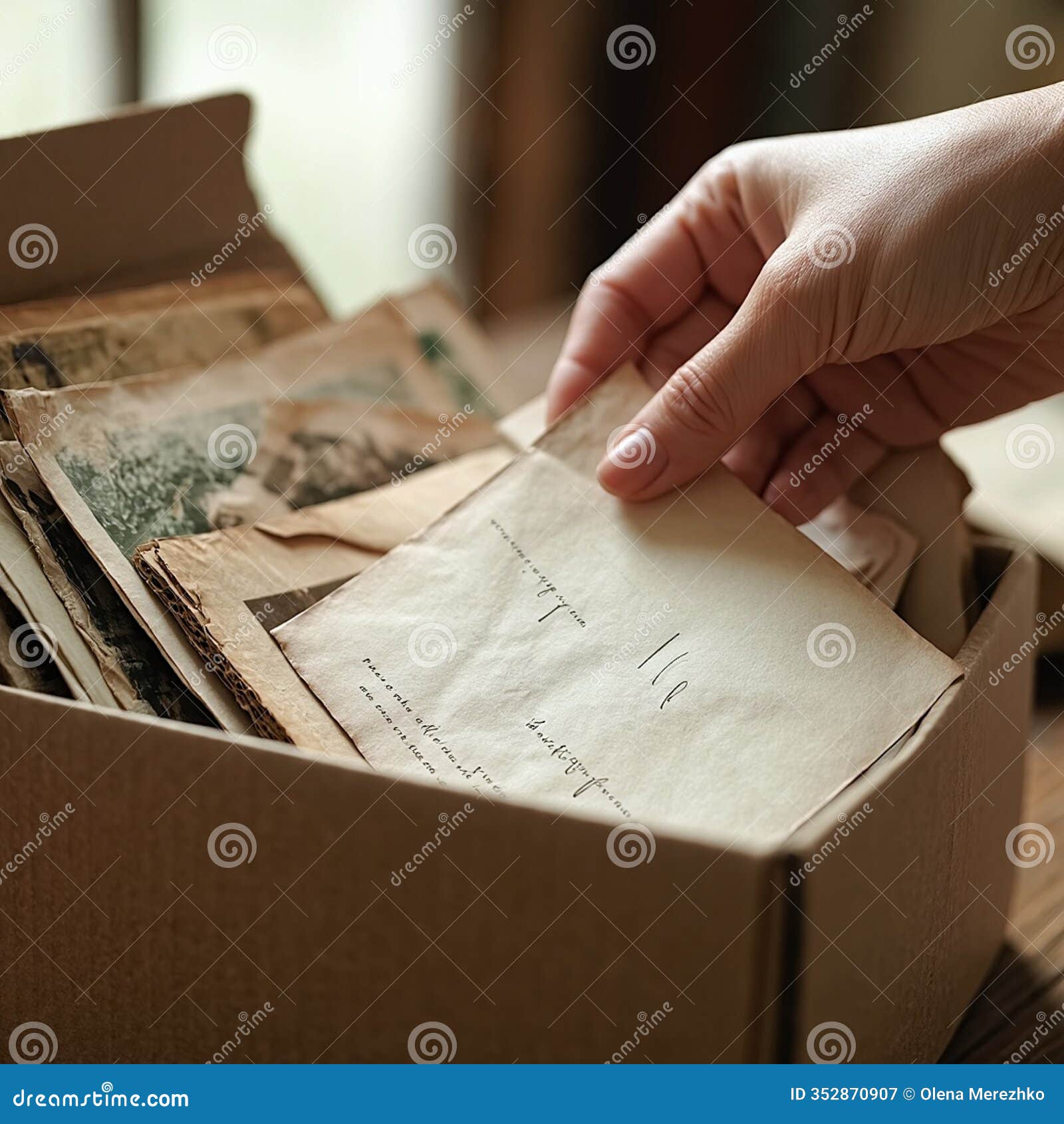 A Box of Old Letters on the Table Editorial Photography - Illustration ...
