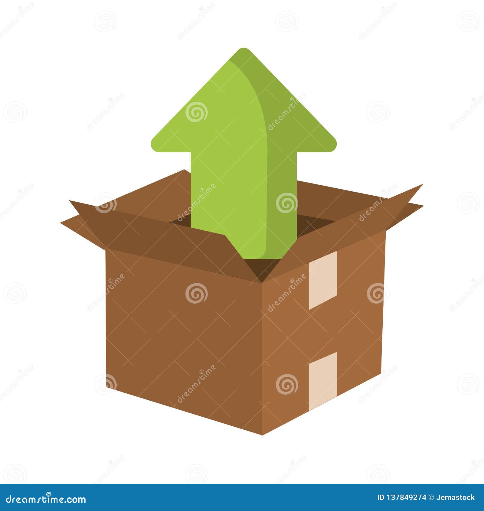 Box open uploading files stock vector. Illustration of computing ...