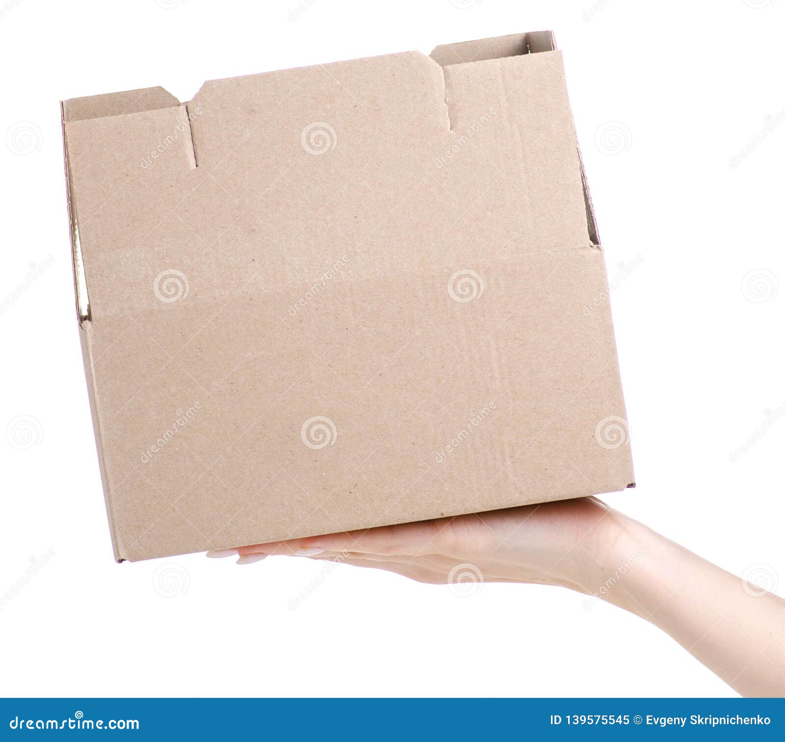 Box opened in hand stock image. Image of decoration - 139575545