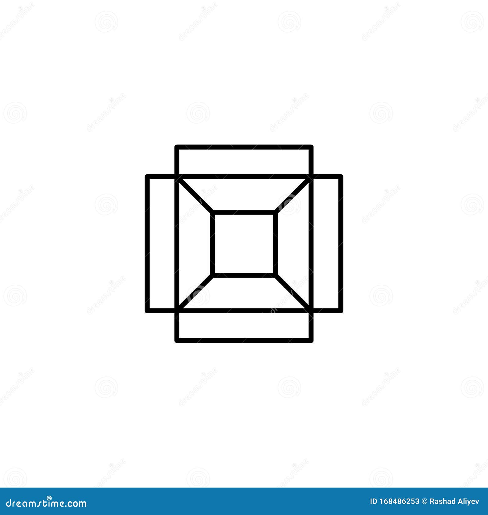 Box Opened Icon. Simple Line, Outline Vector of Packaging Icons for Ui ...
