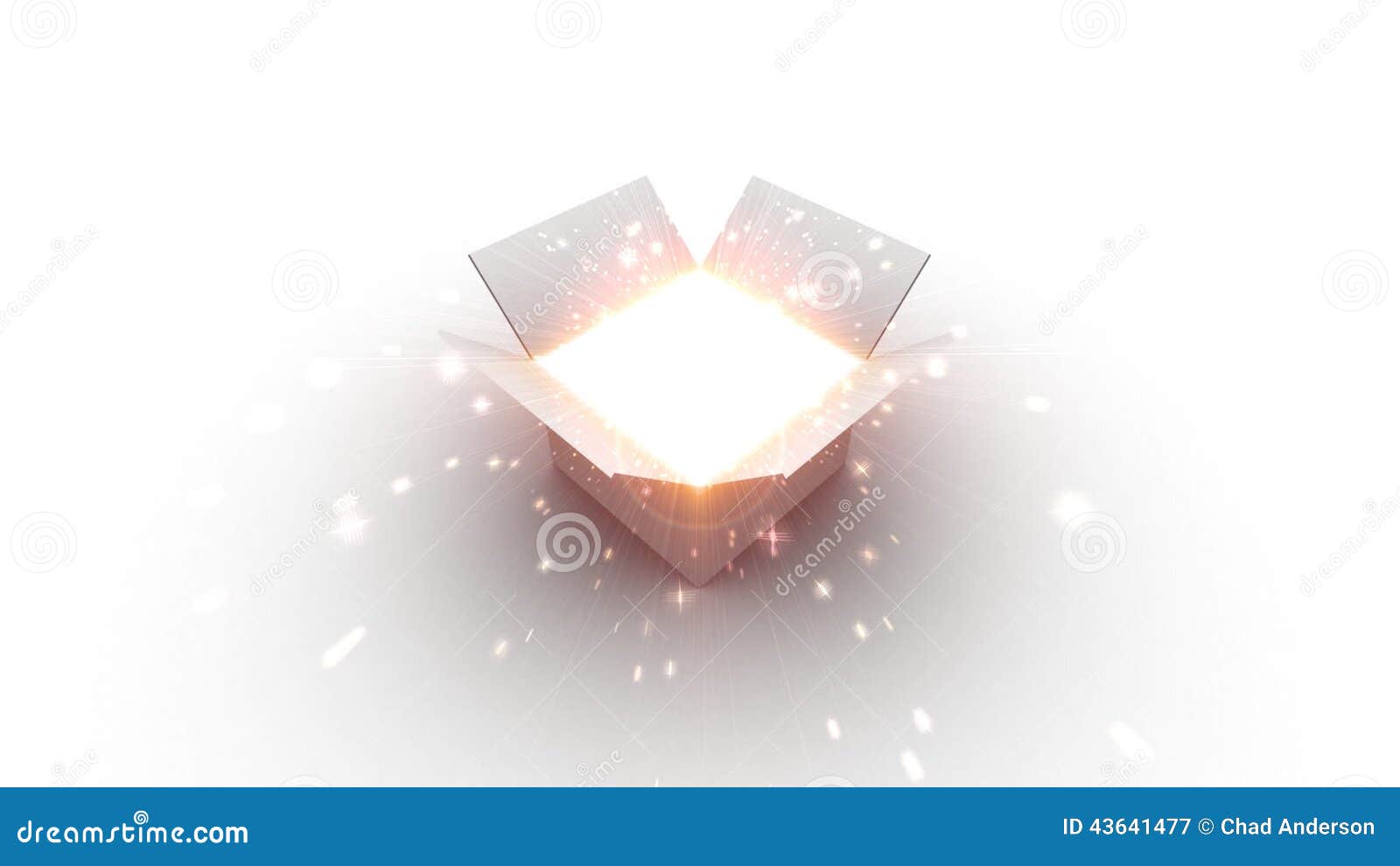 Box Opens Glowing Light & Sparkles Burst Out Stock Video - Video of ...