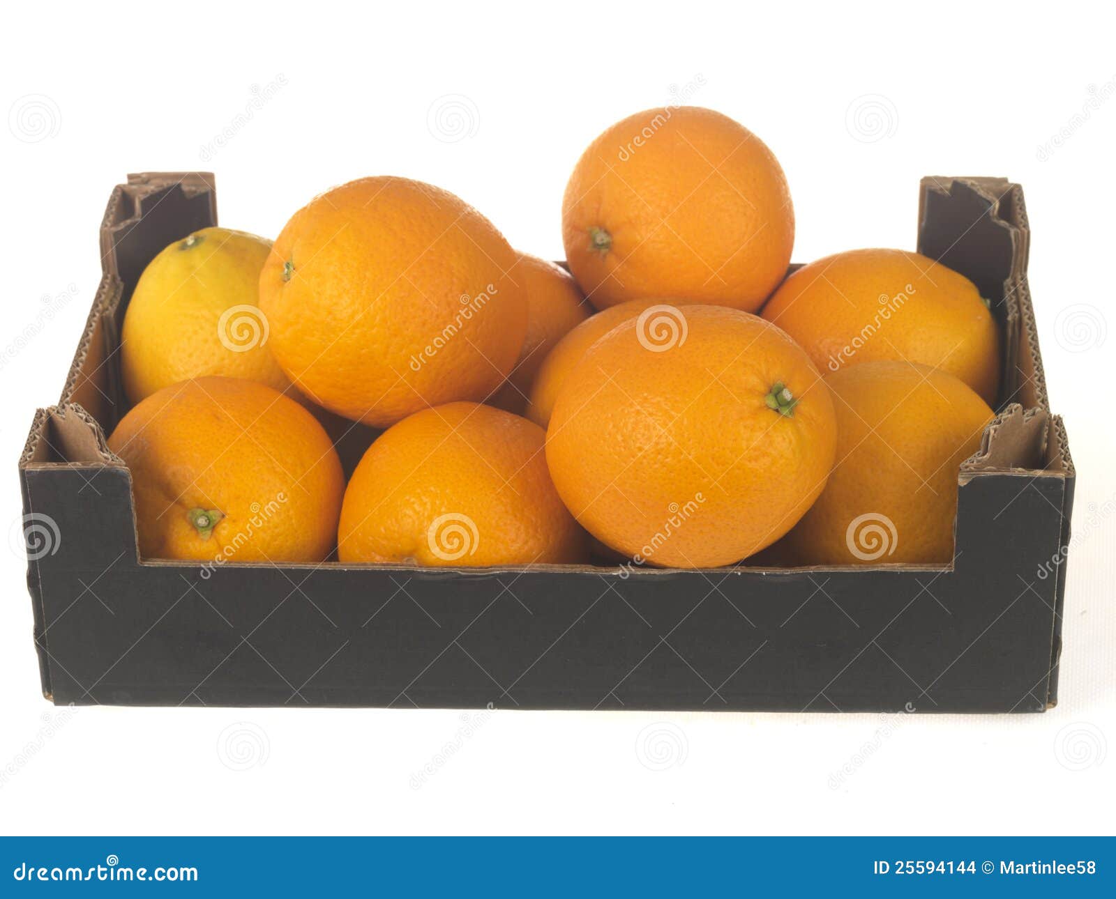 Box of Oranges stock photo. Image of studio, vegetarian - 25594144
