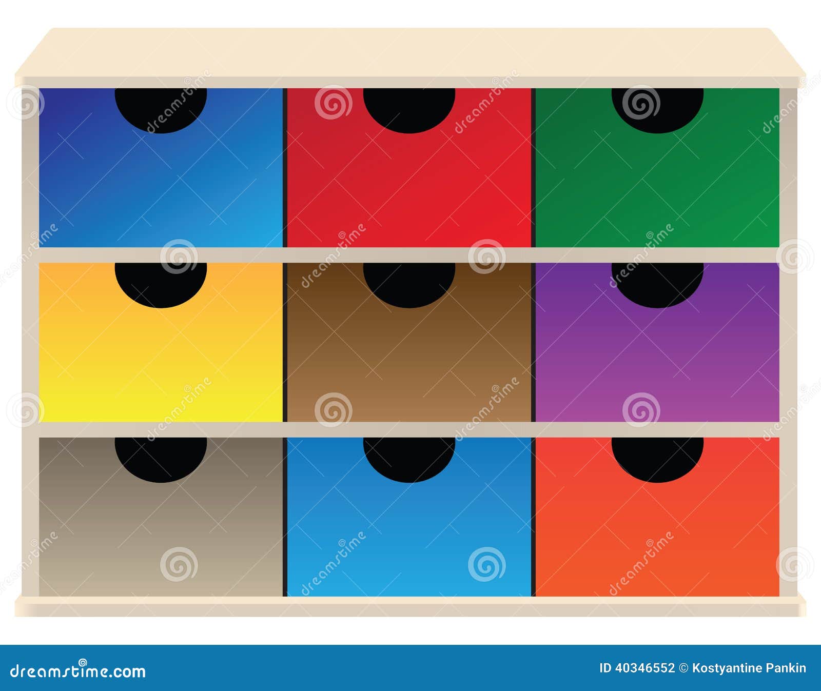 Box organizer stock vector. Illustration of handle, cabinet - 40346552