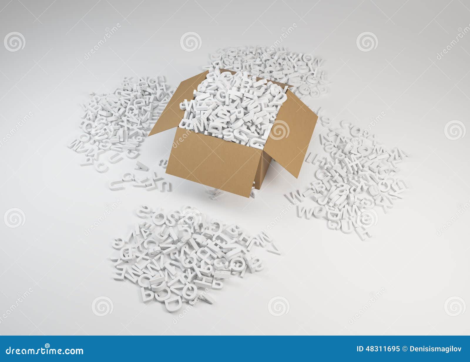 Box Overfull by White Letters Stock Illustration - Illustration of ...