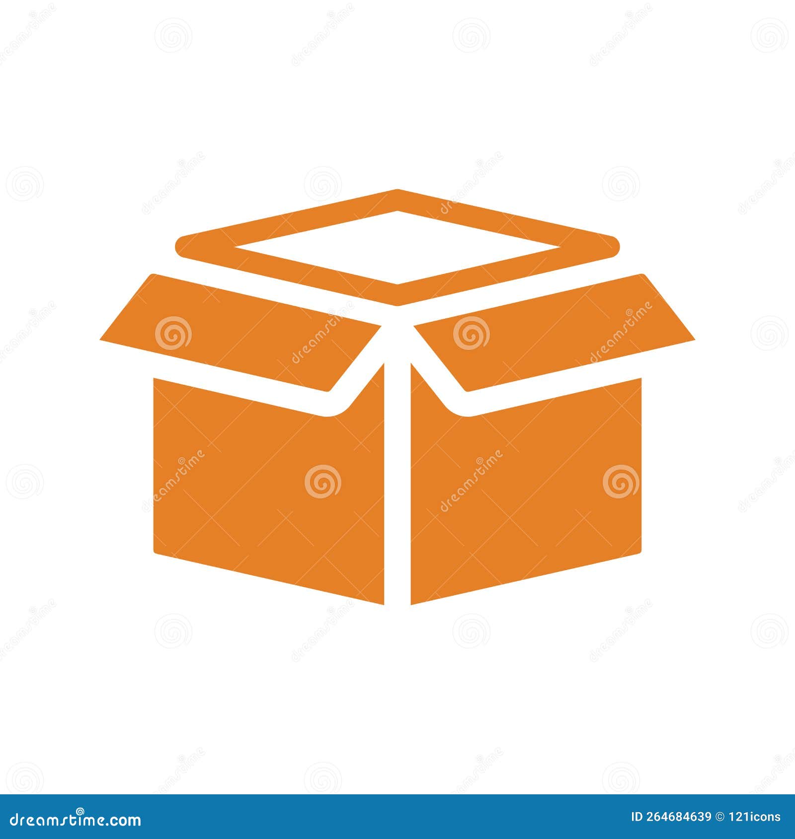 Box, Pack, Packing Icon. Orange Color Vector EPS Stock Illustration ...