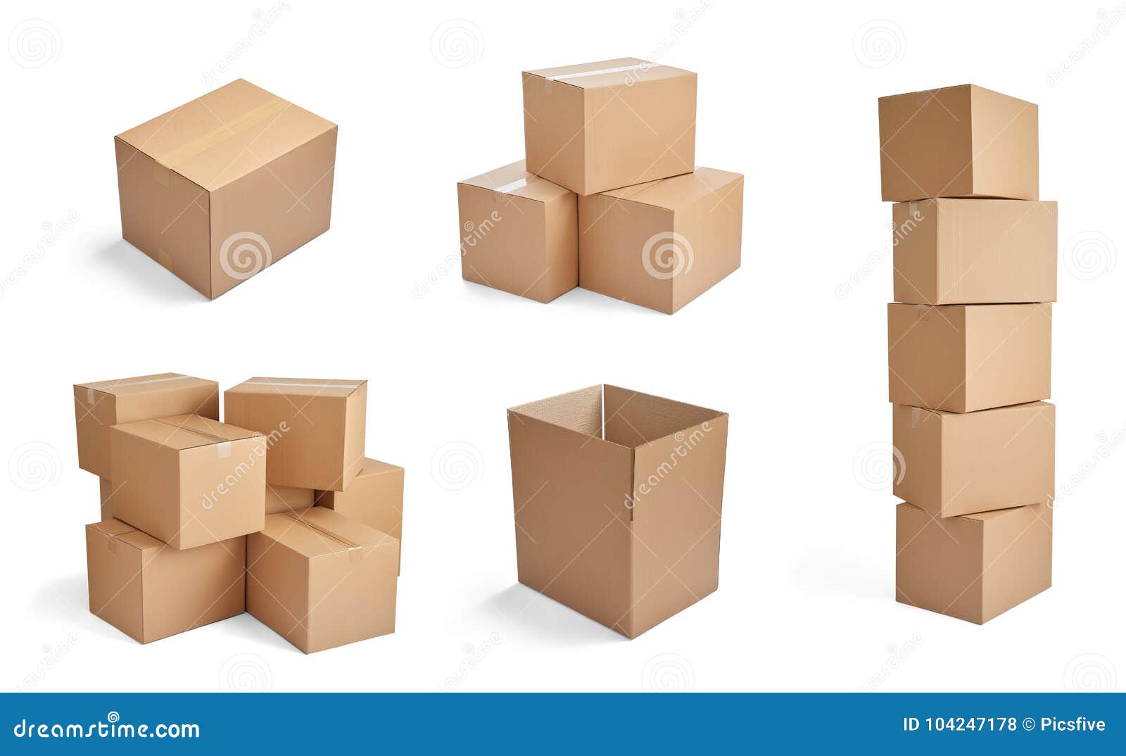 Box Package Delivery Cardboard Carton Stack Stock Illustration ...