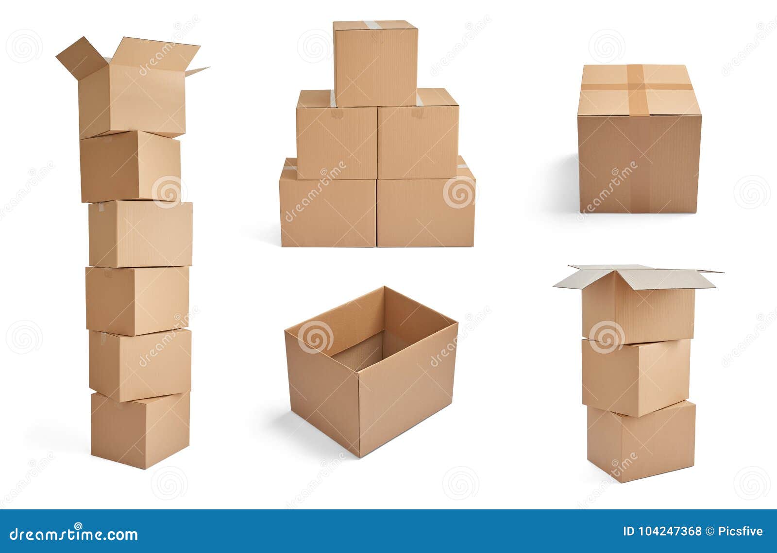 Box Package Delivery Cardboard Carton Stack Stock Photo - Image of ...