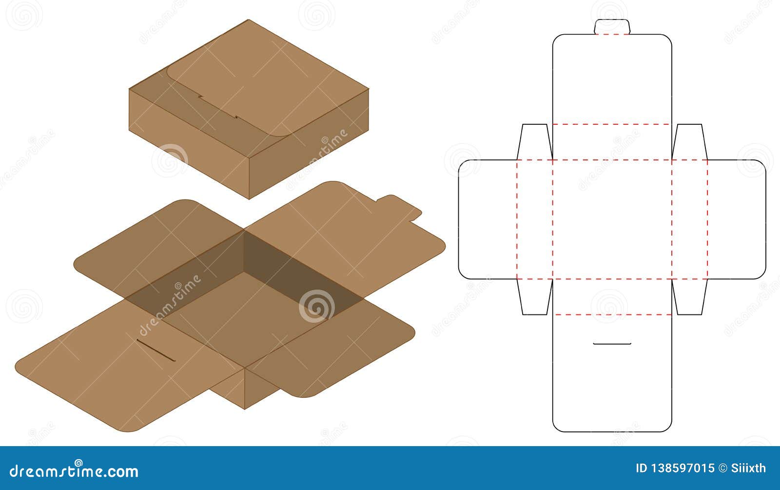 Box Packaging Die Cut Template Design. 3d Mock-up Stock Vector ...
