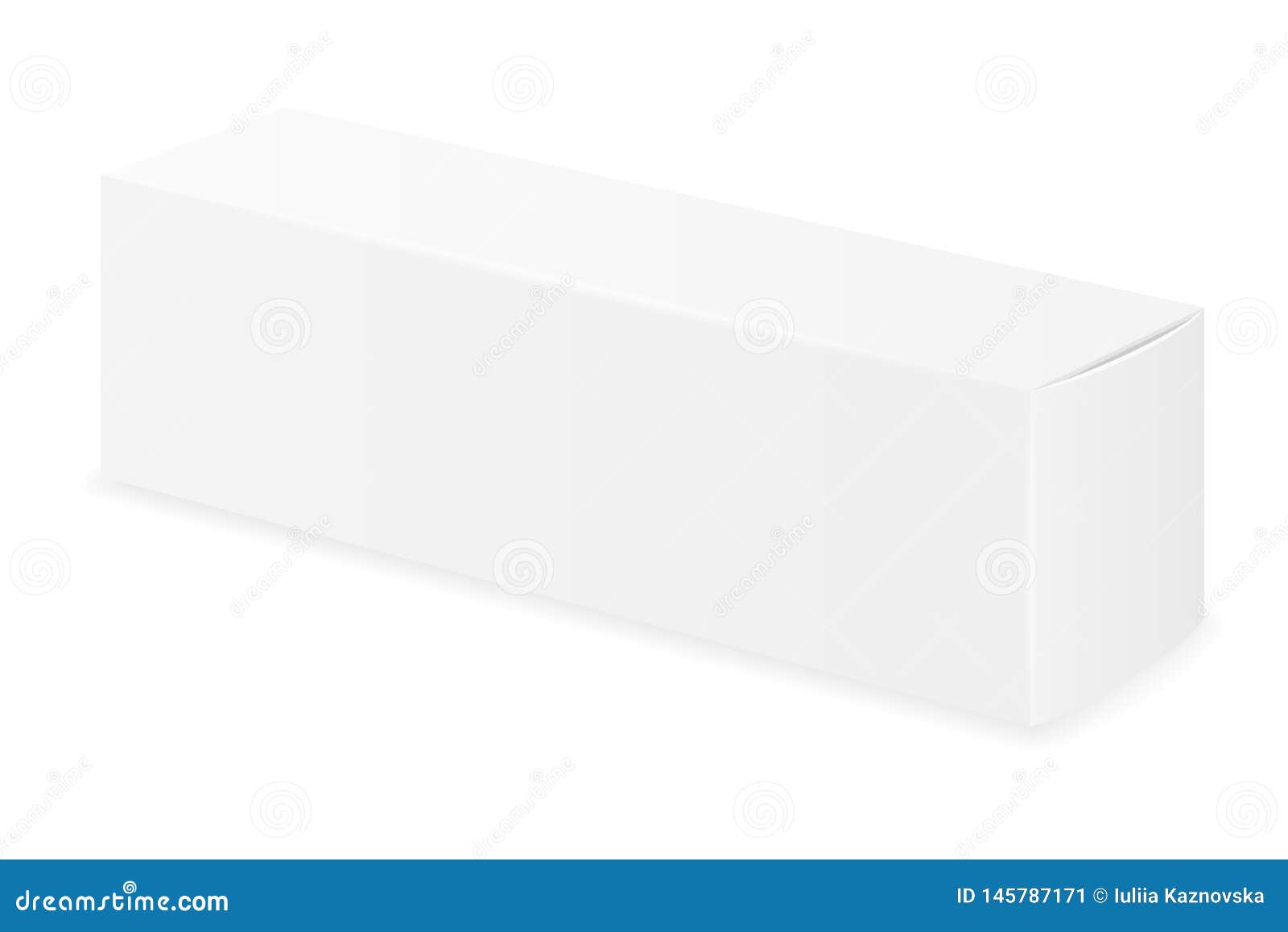 Box Packaging of Toothpaste Empty Template for Design Stock Vector ...