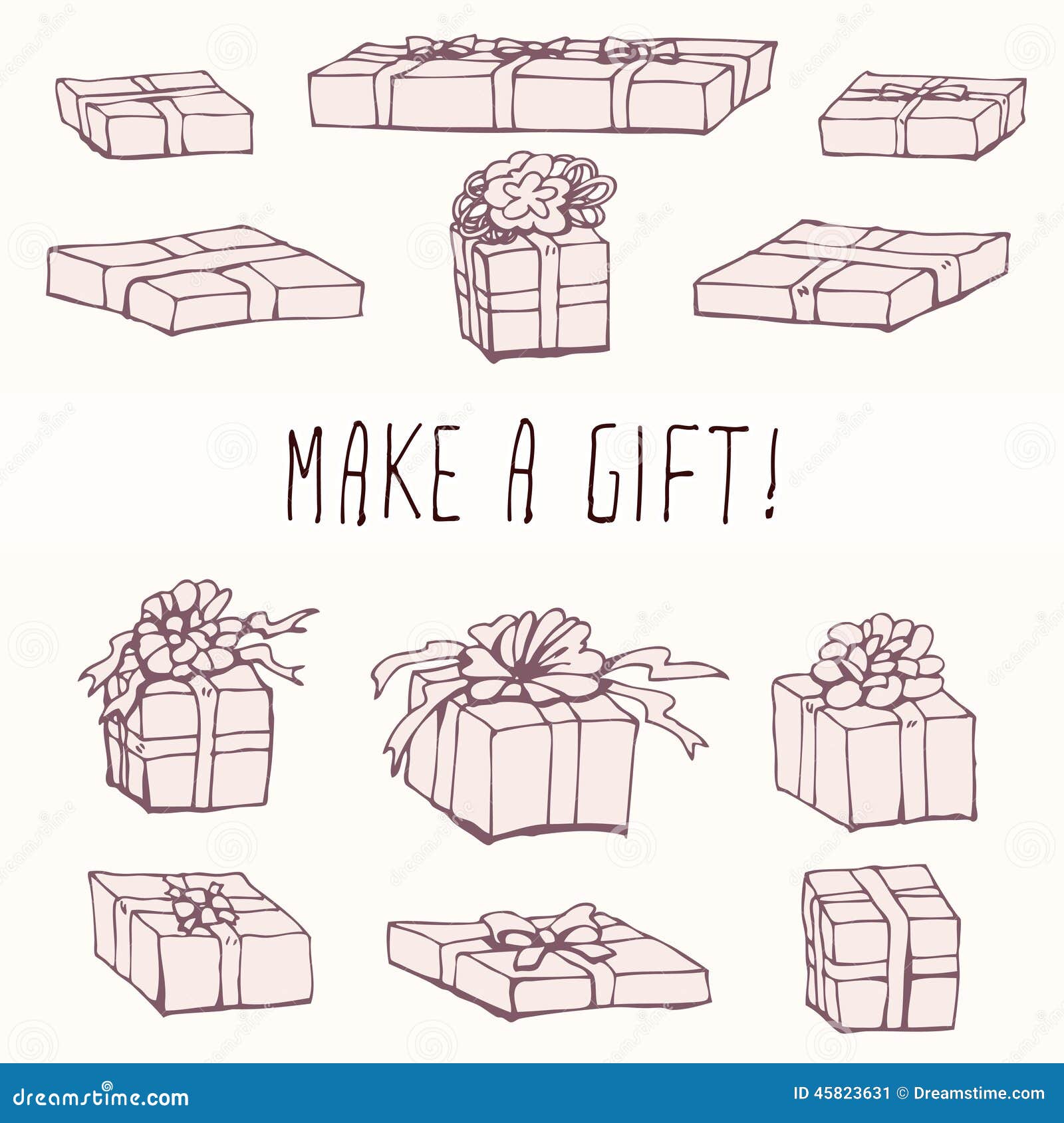 Box Packing Gift Set stock vector. Illustration of beautiful - 45823631