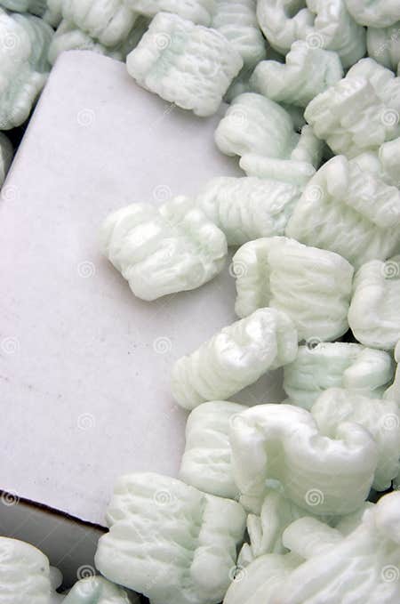Box in Packing Peanuts stock photo. Image of protect, transport - 1577138