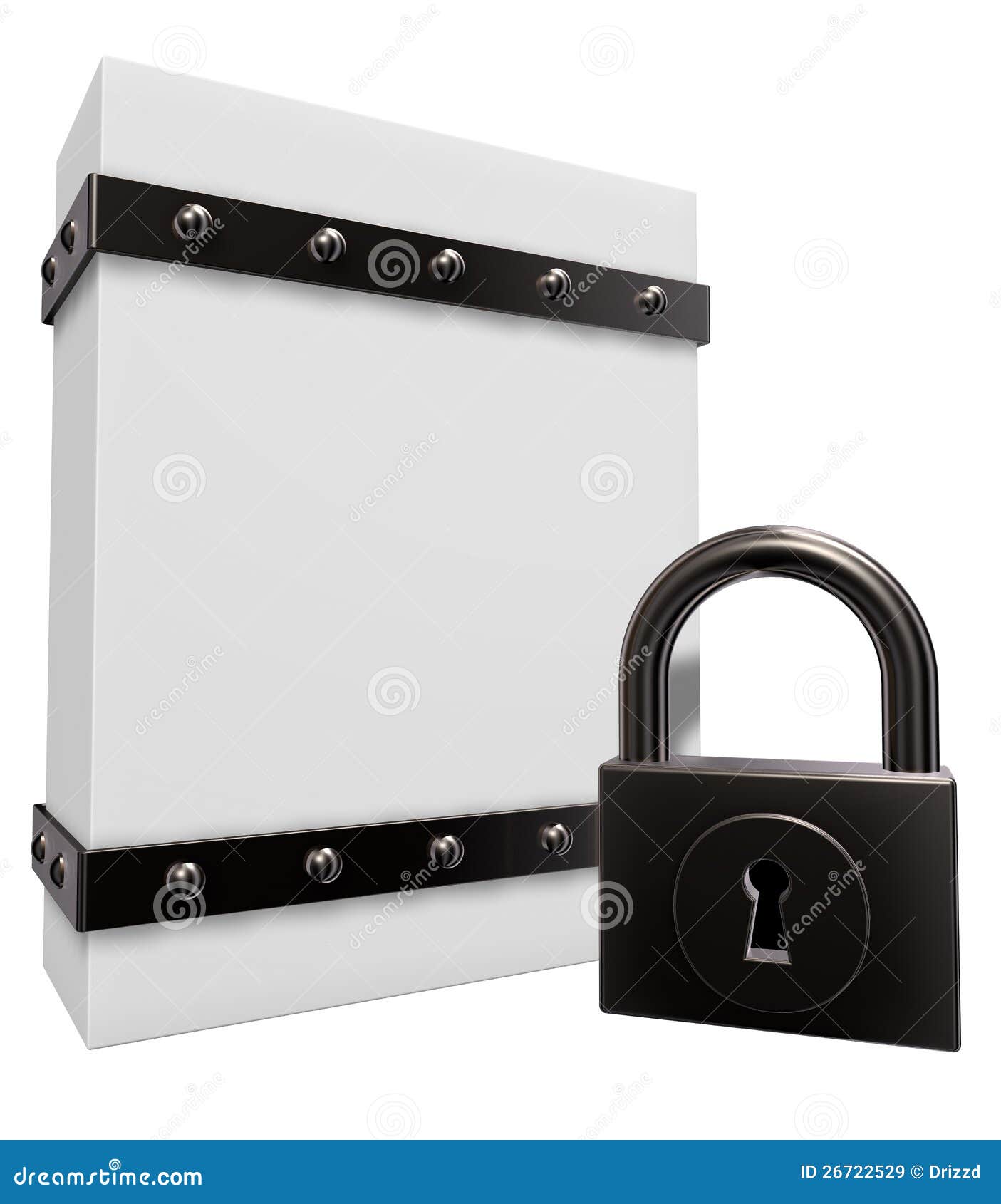 Box and padlock stock illustration. Illustration of keyhole - 26722529