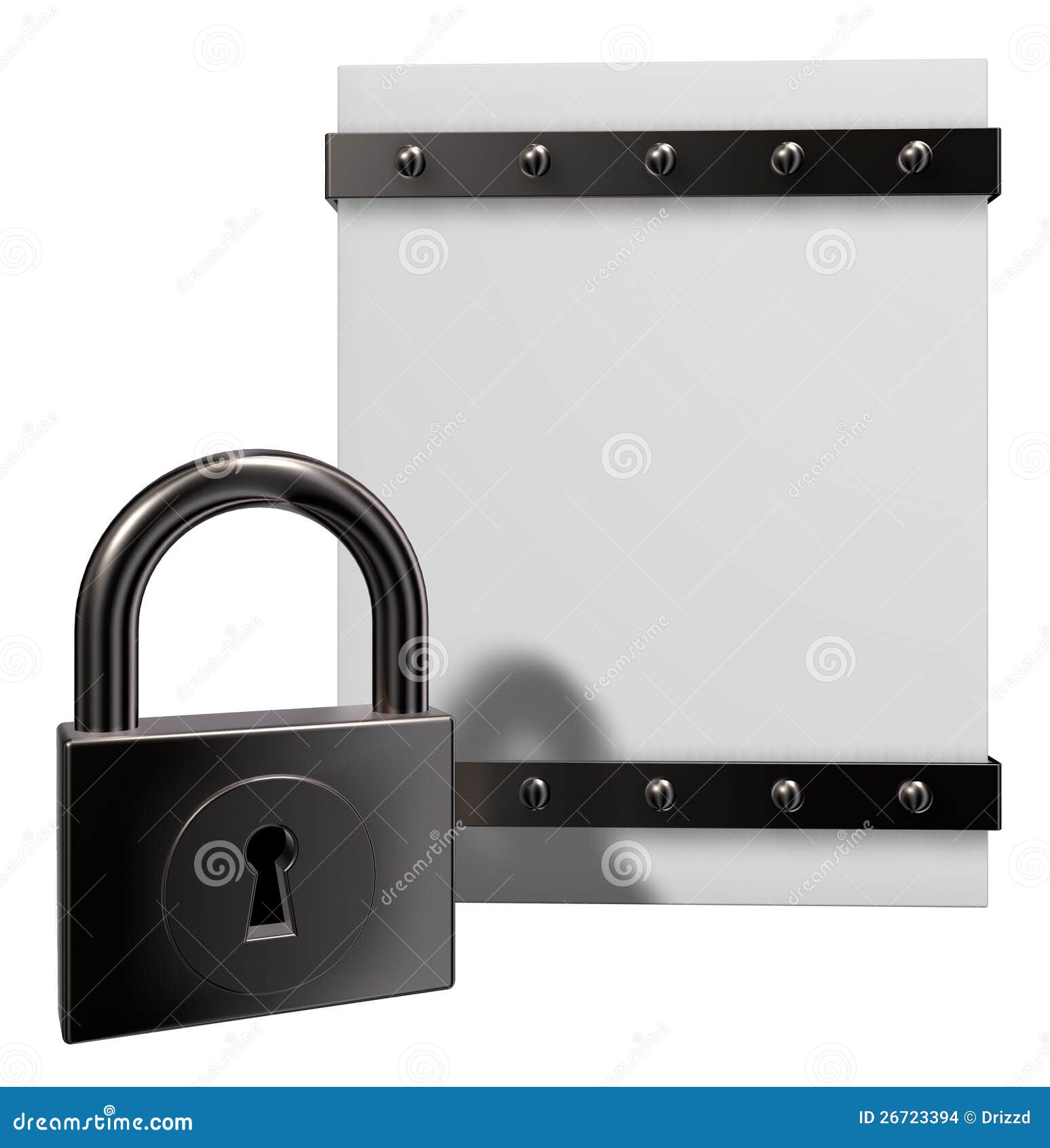 Box and padlock stock illustration. Illustration of equipment - 26723394