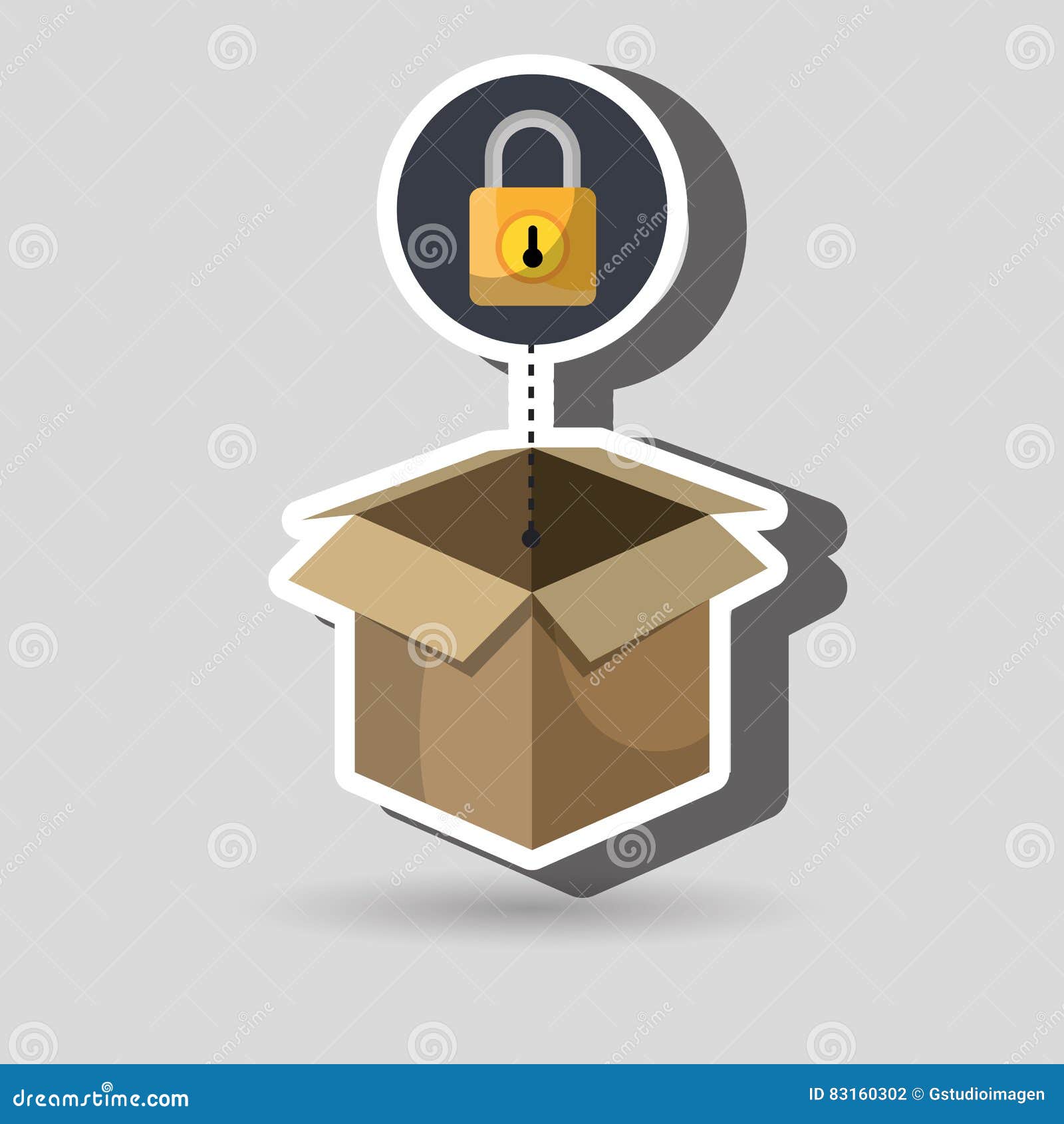 Box padlock data secure stock illustration. Illustration of crime ...