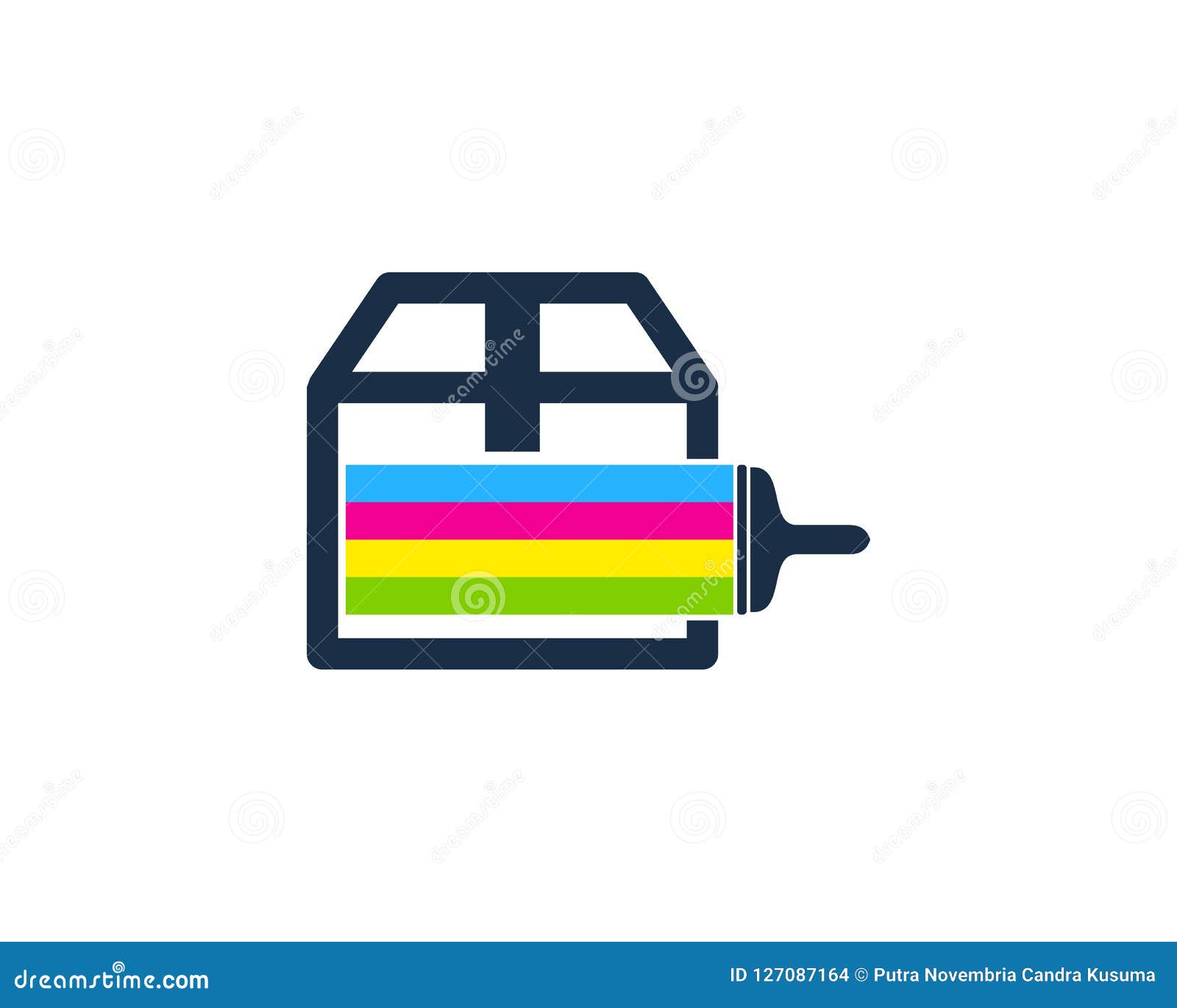 Box Paint Logo Icon Design stock vector. Illustration of package ...