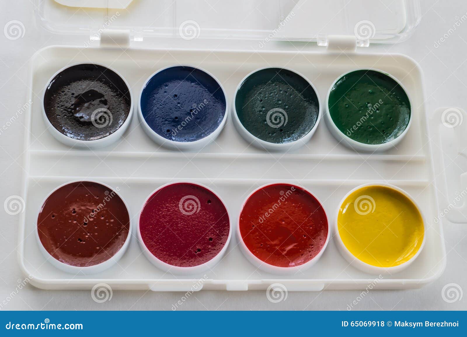 Box of paints stock photo. Image of acrylic, green, paint - 65069918