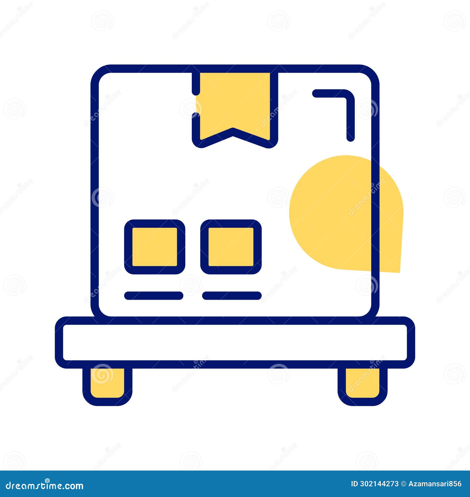 Box on a Pallet, Vector of Logistics Collection, Cargo Box Pallet Icon ...