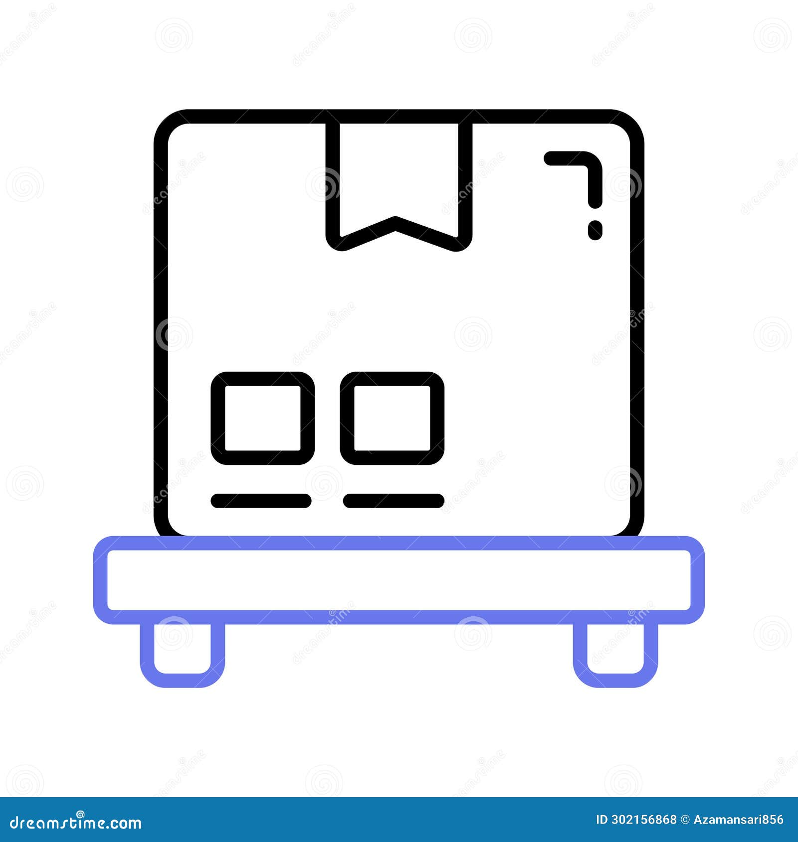 Box on a Pallet, Vector of Logistics Collection, Cargo Box Pallet Icon ...