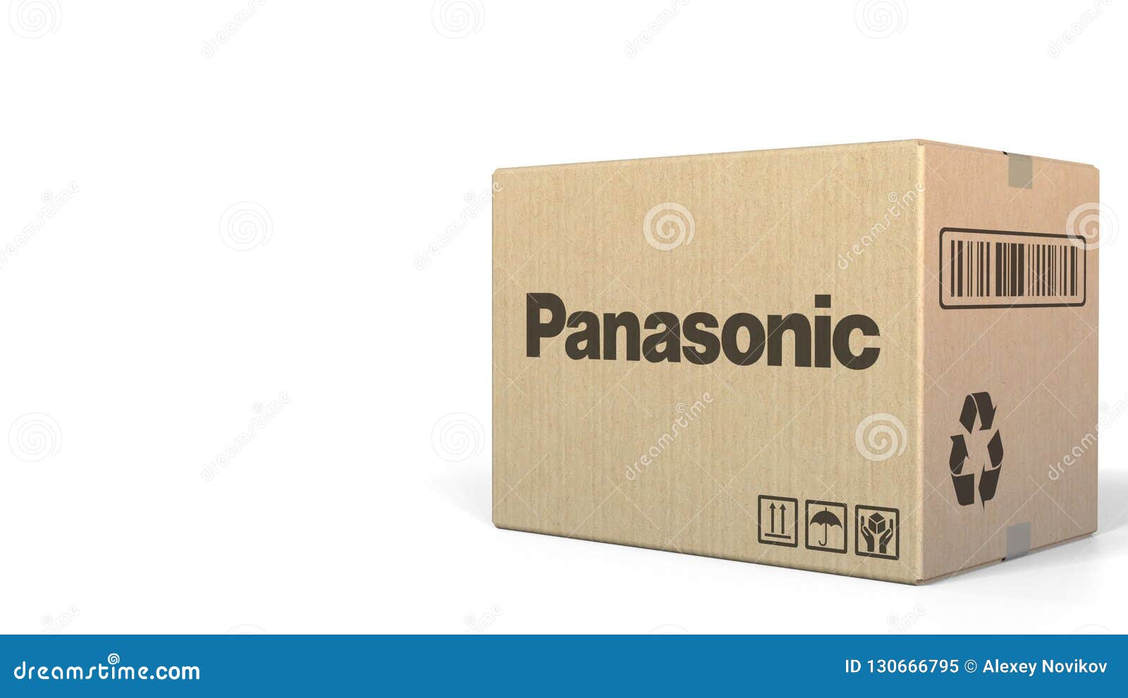 Box with Panasonic Logo. Editorial 3D Rendering Editorial Image ...