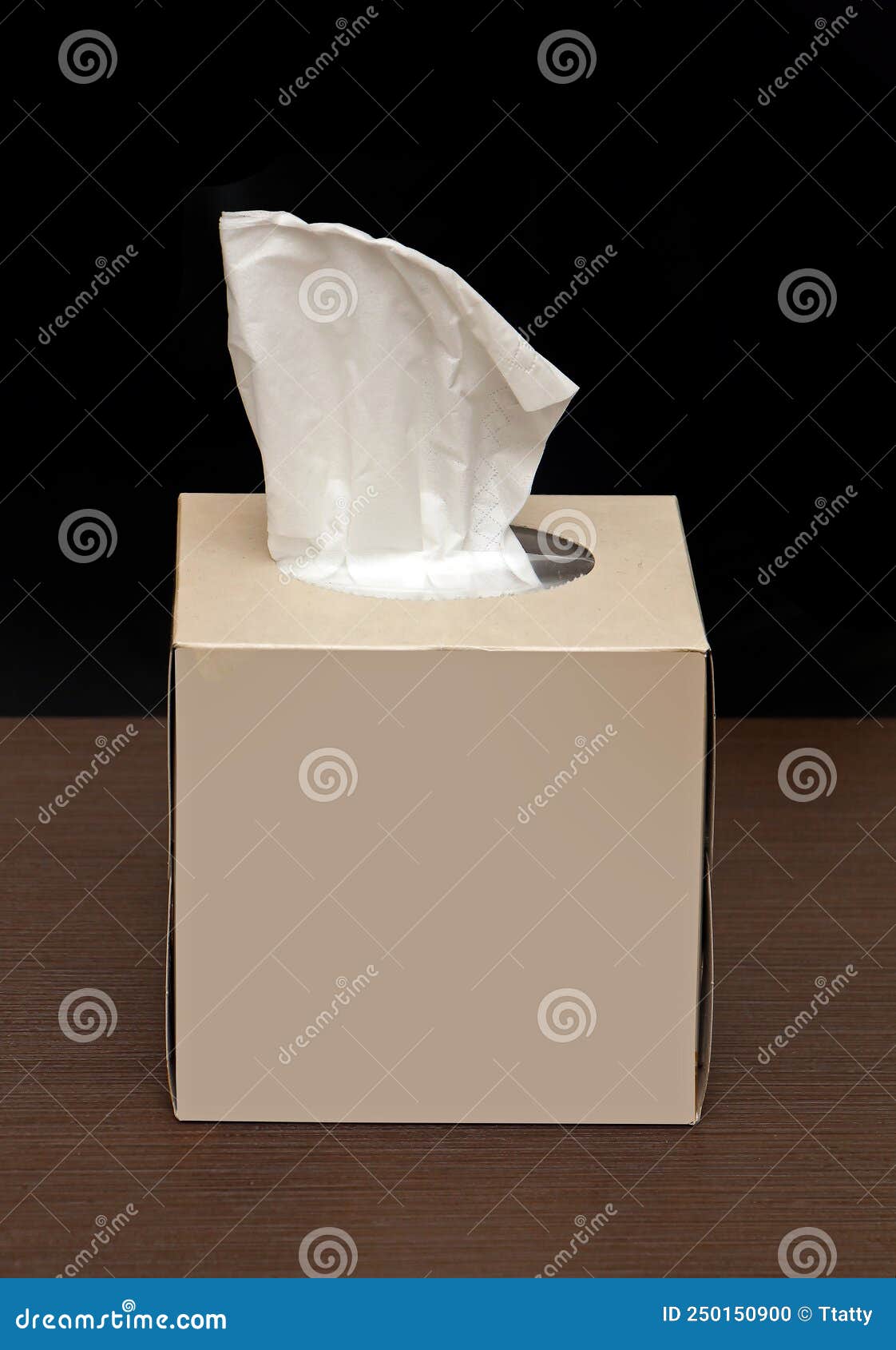 Paper Tissues in Box on Table Stock Photo - Image of cardboard, tissue ...