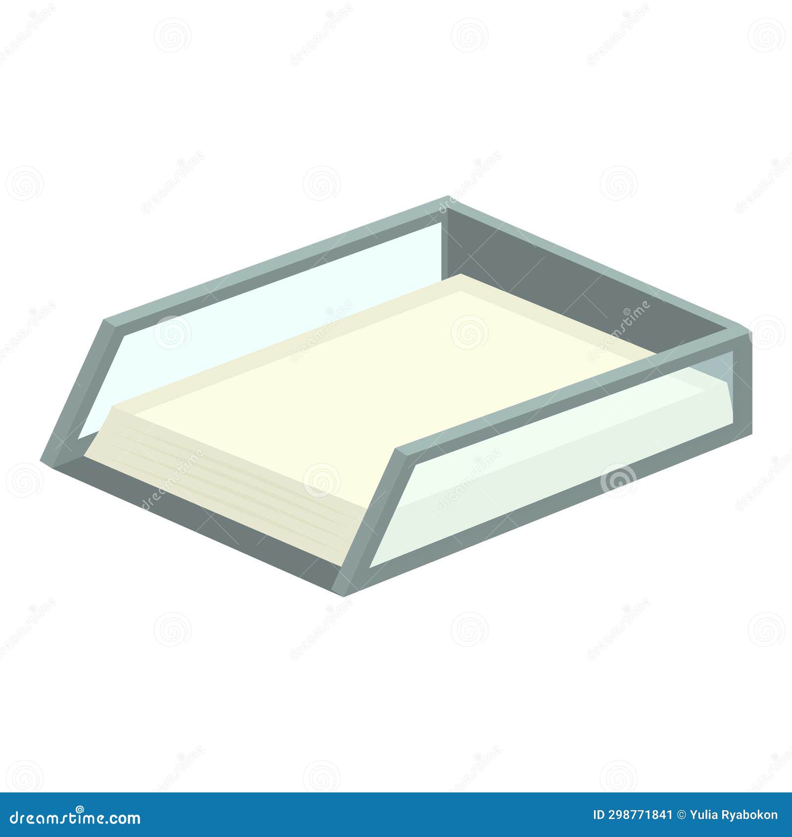 Paper Tray Brown, Template Design Isolated On Transparent Grid ...