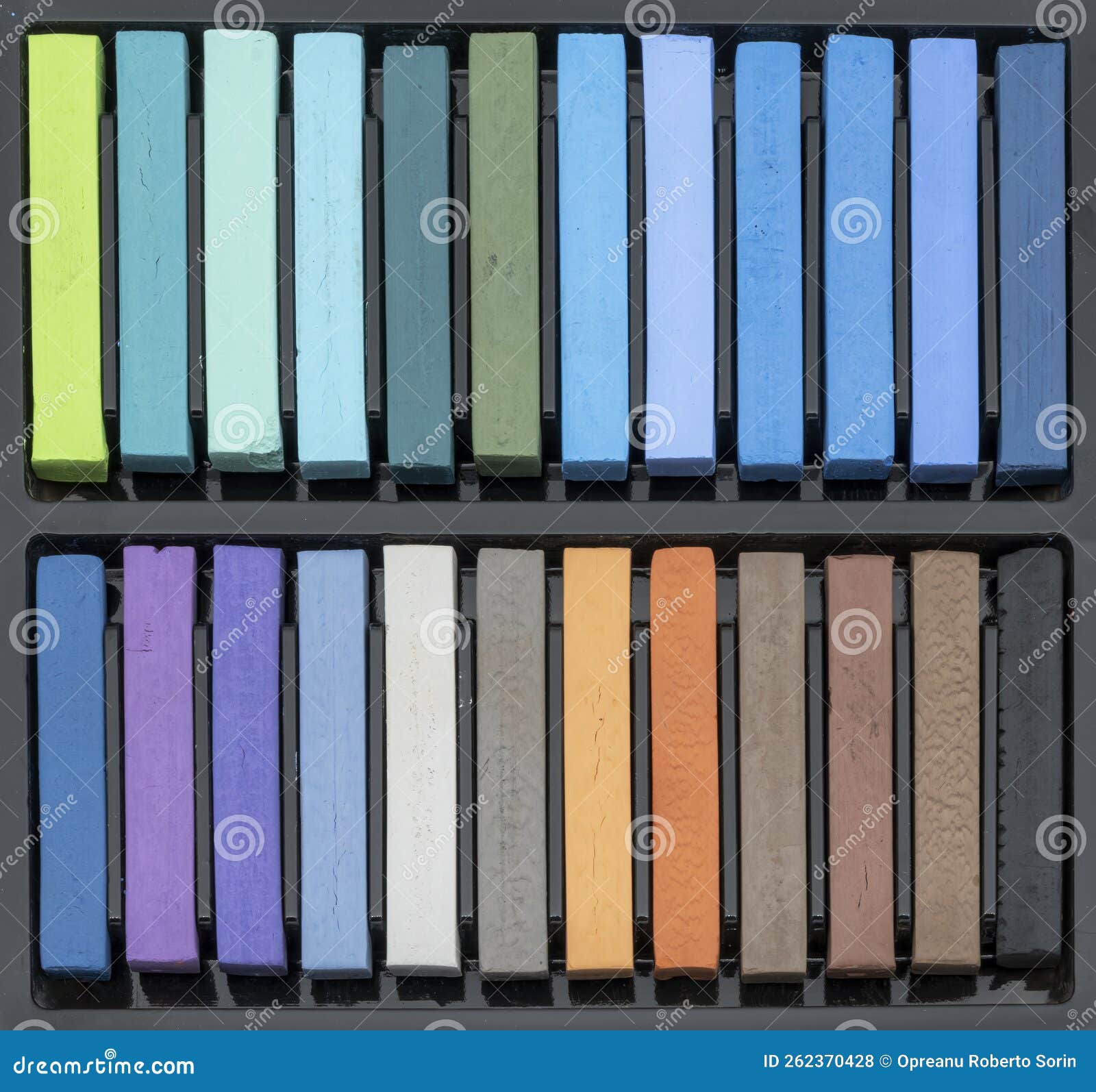 A box of pastel chalks stock photo. Image of pink, design - 262370428